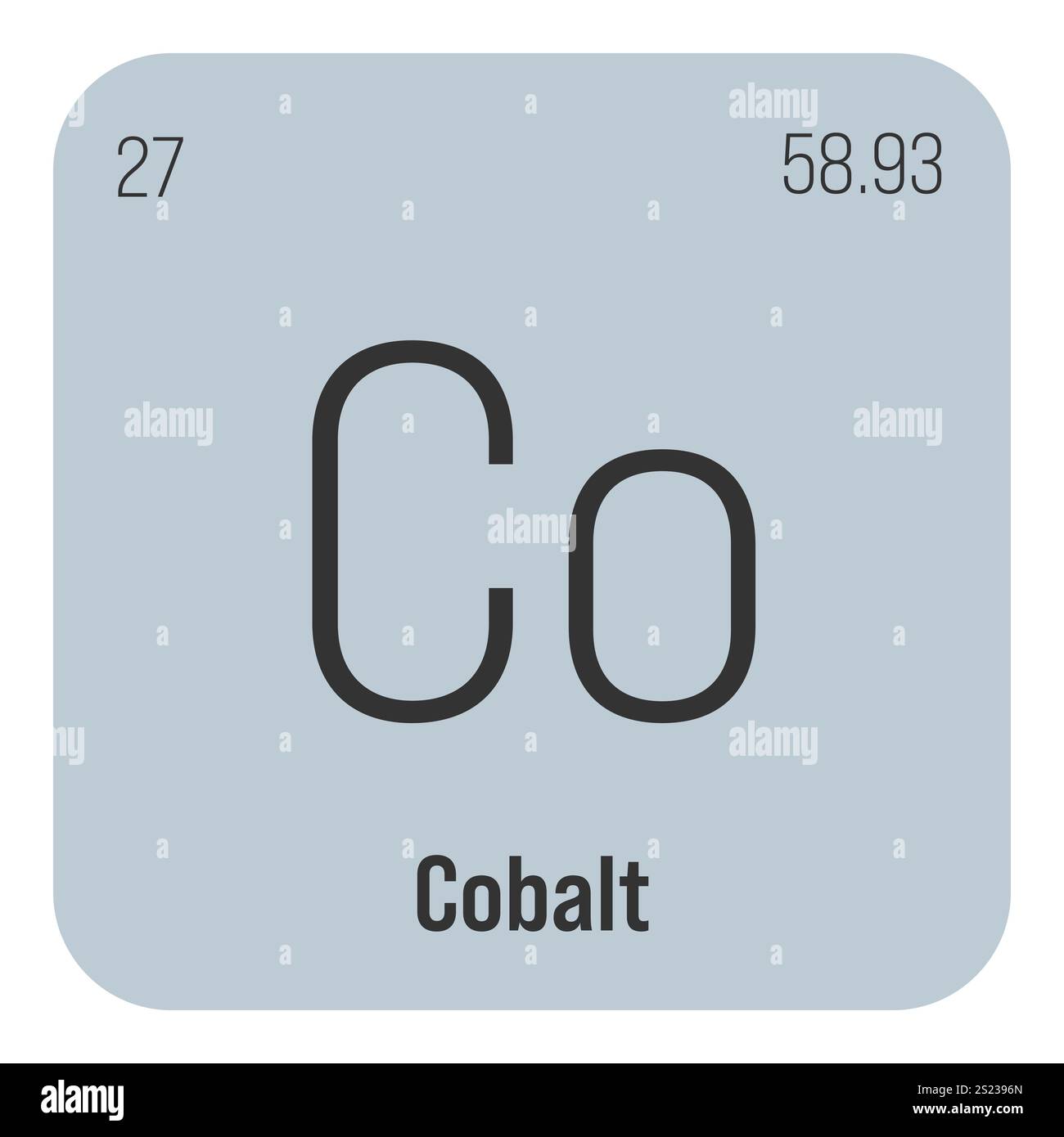 Chlorine, Cl, periodic table element with name, symbol, atomic number ...