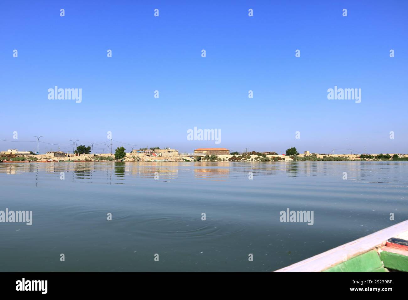 a boat trip in the marshlands of iraq near Chibayish, Chabaish ...