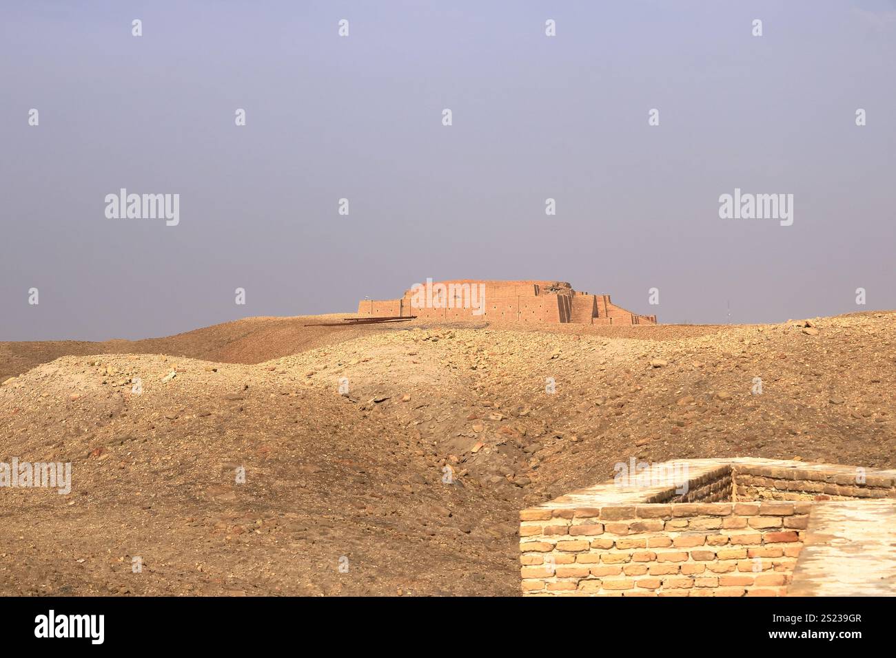 the restored ziggurat in ancient Ur, sumerian temple, Iraq Stock Photo ...