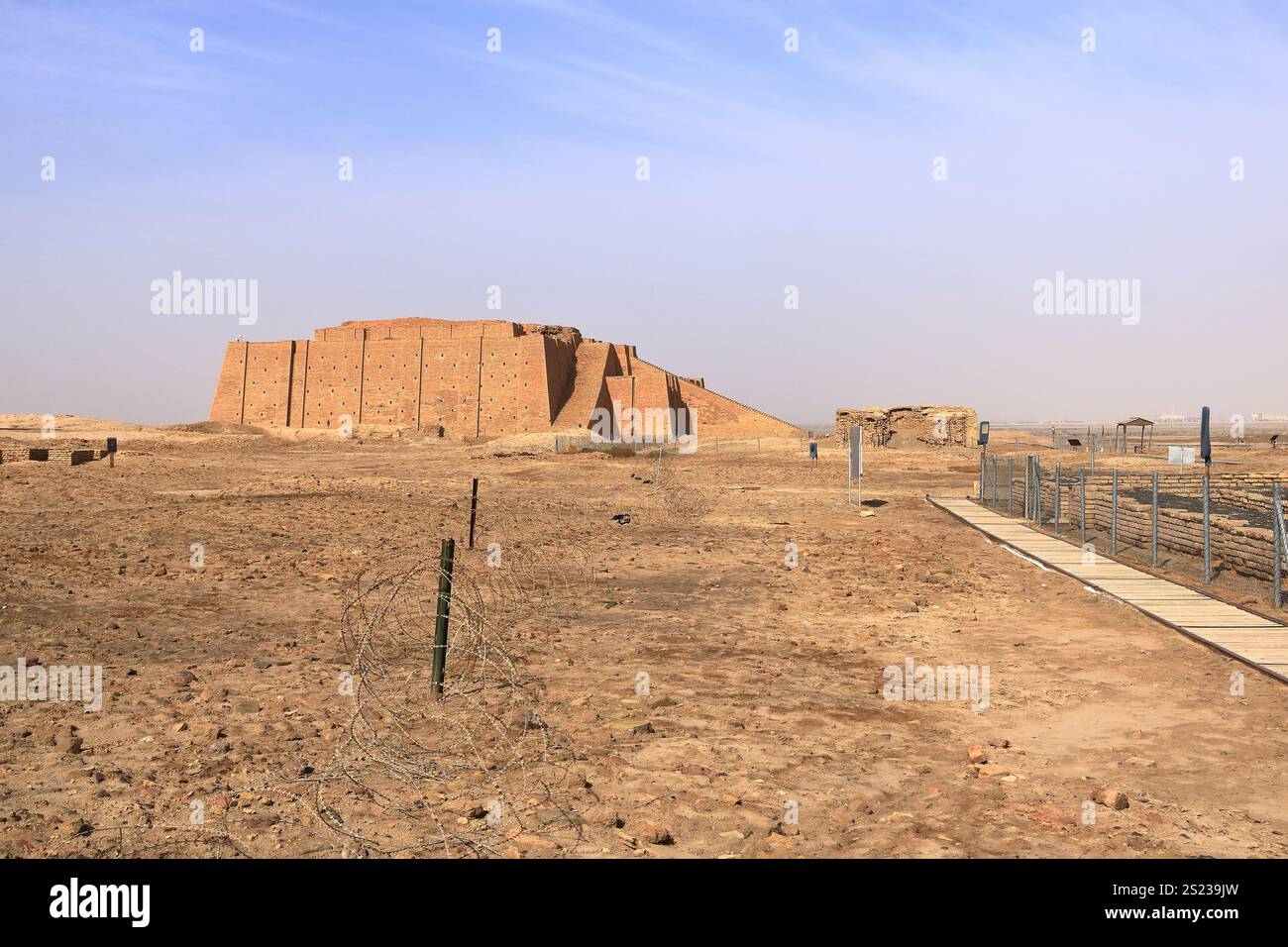 the restored ziggurat in ancient Ur, sumerian temple, Iraq Stock Photo ...