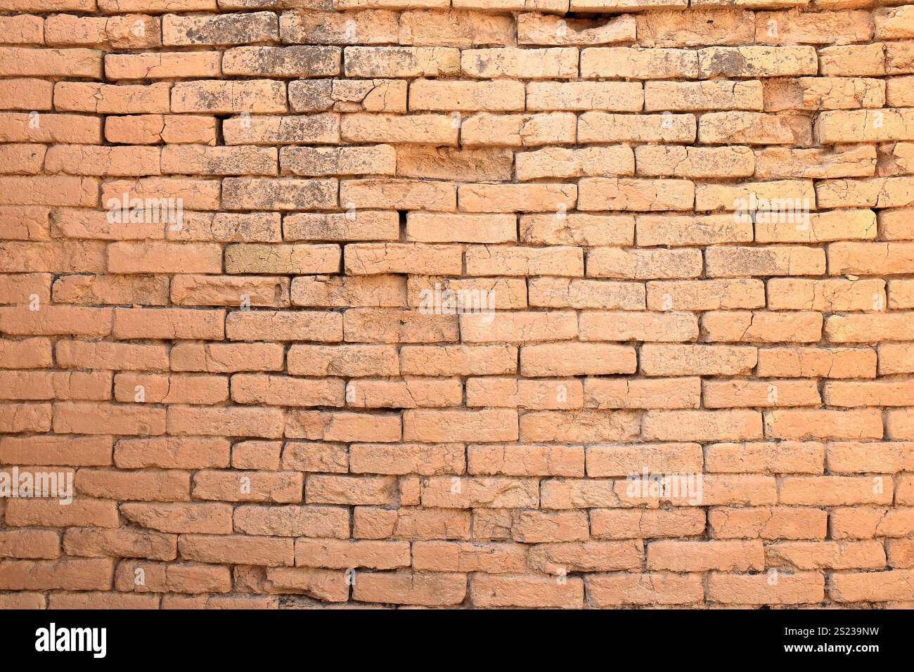bricks of the Dub lal Makh Temple next to the ziggurat in ancient Ur ...
