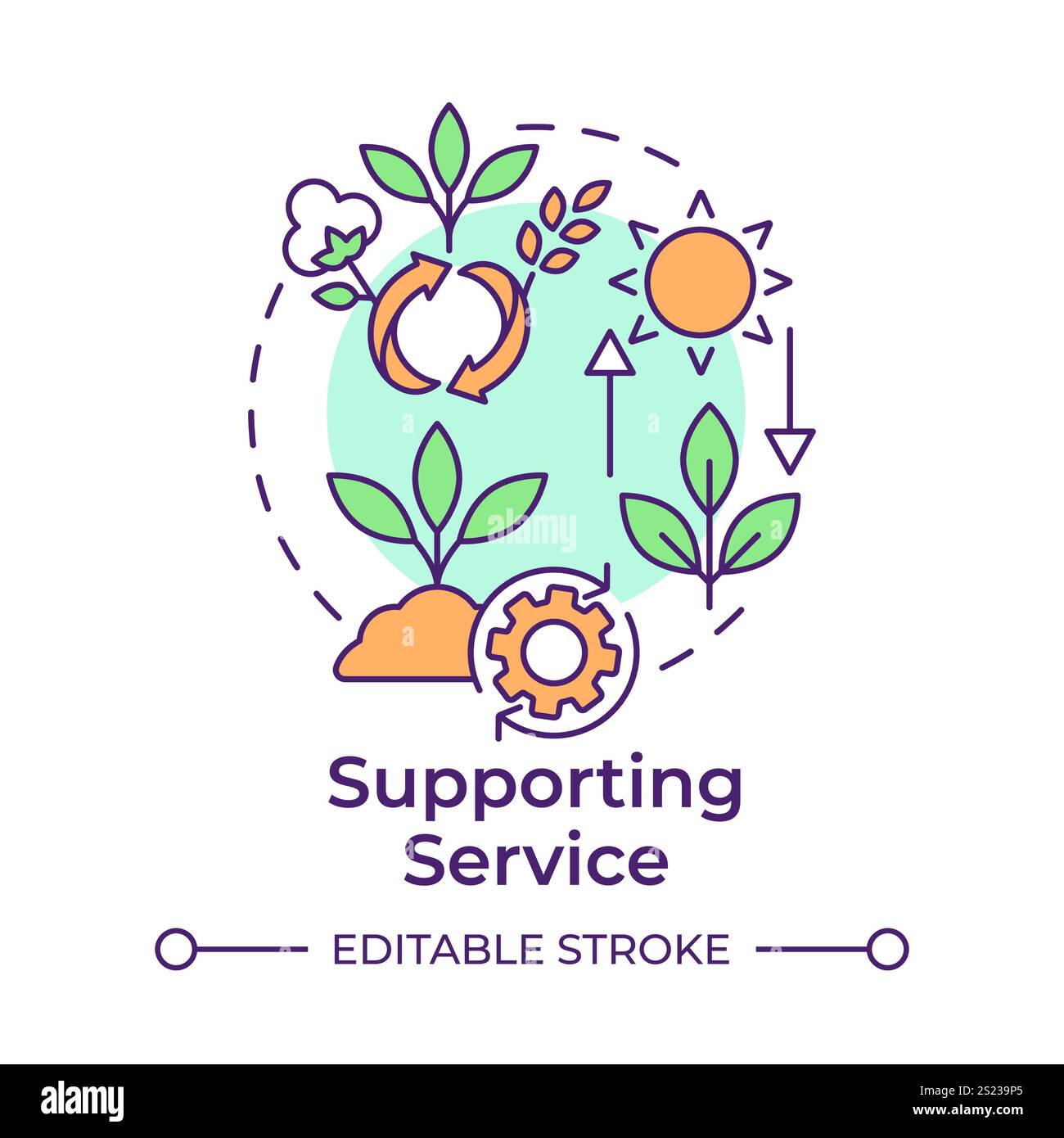 Supporting service multi color concept icon Stock Vector Image & Art ...