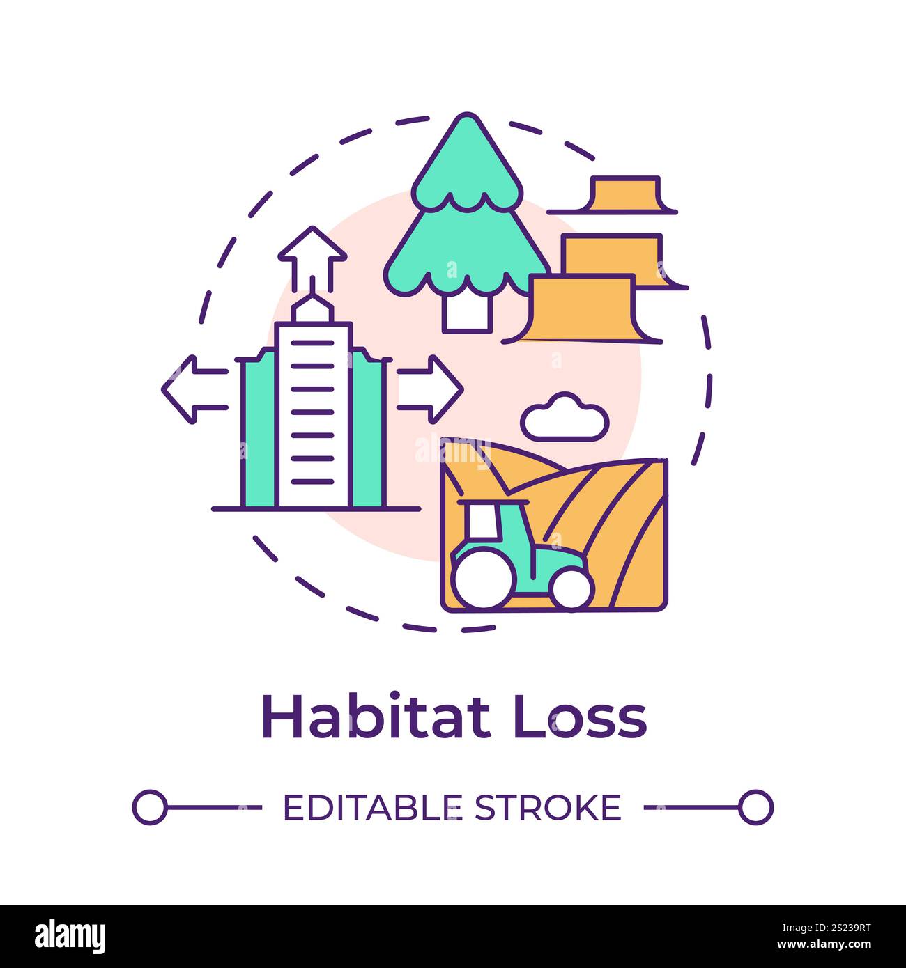 Habitat loss multi color concept icon Stock Vector Image & Art - Alamy