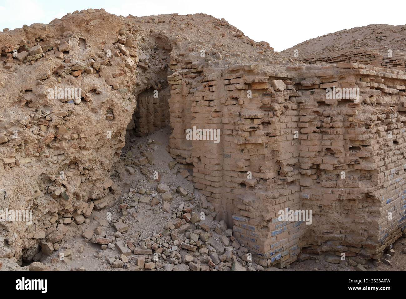 walls and bricks in the excavation site in the Ancient City of Uruk ...