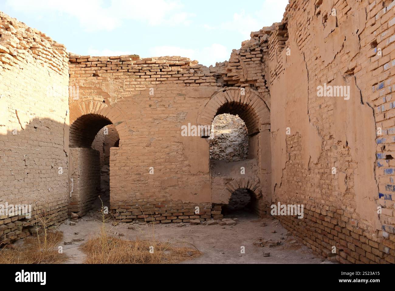 walls and bricks in the excavation site in the Ancient City of Uruk ...