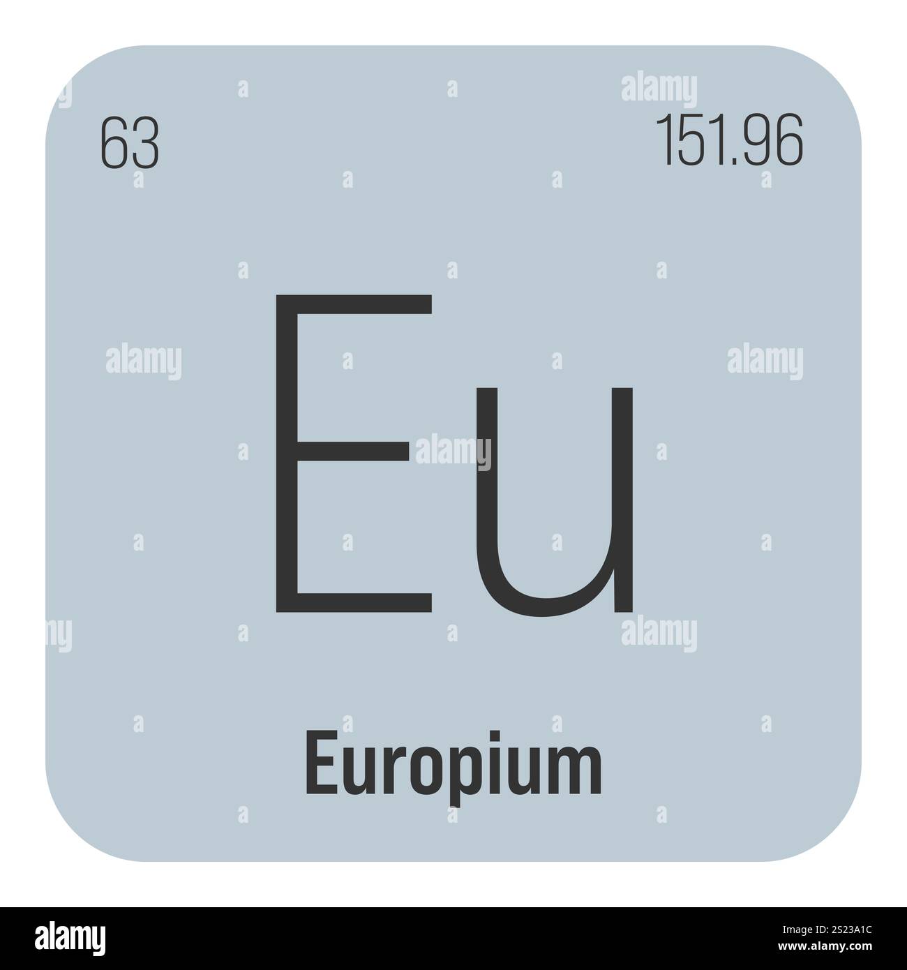 Einsteinium, Es, periodic table element with name, symbol, atomic ...