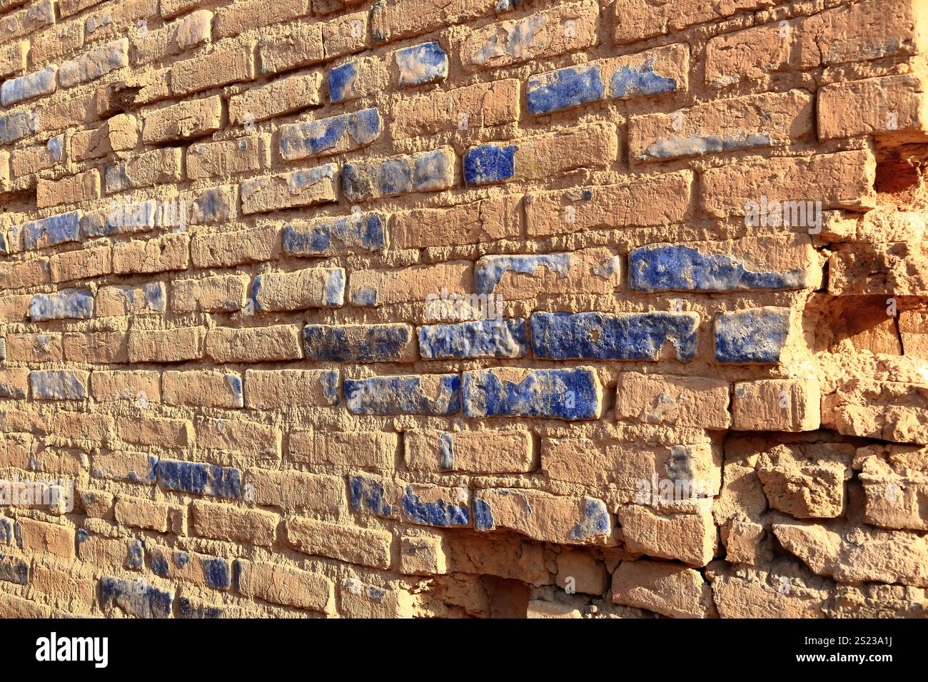 walls and bricks in the excavation site in the Ancient City of Uruk ...