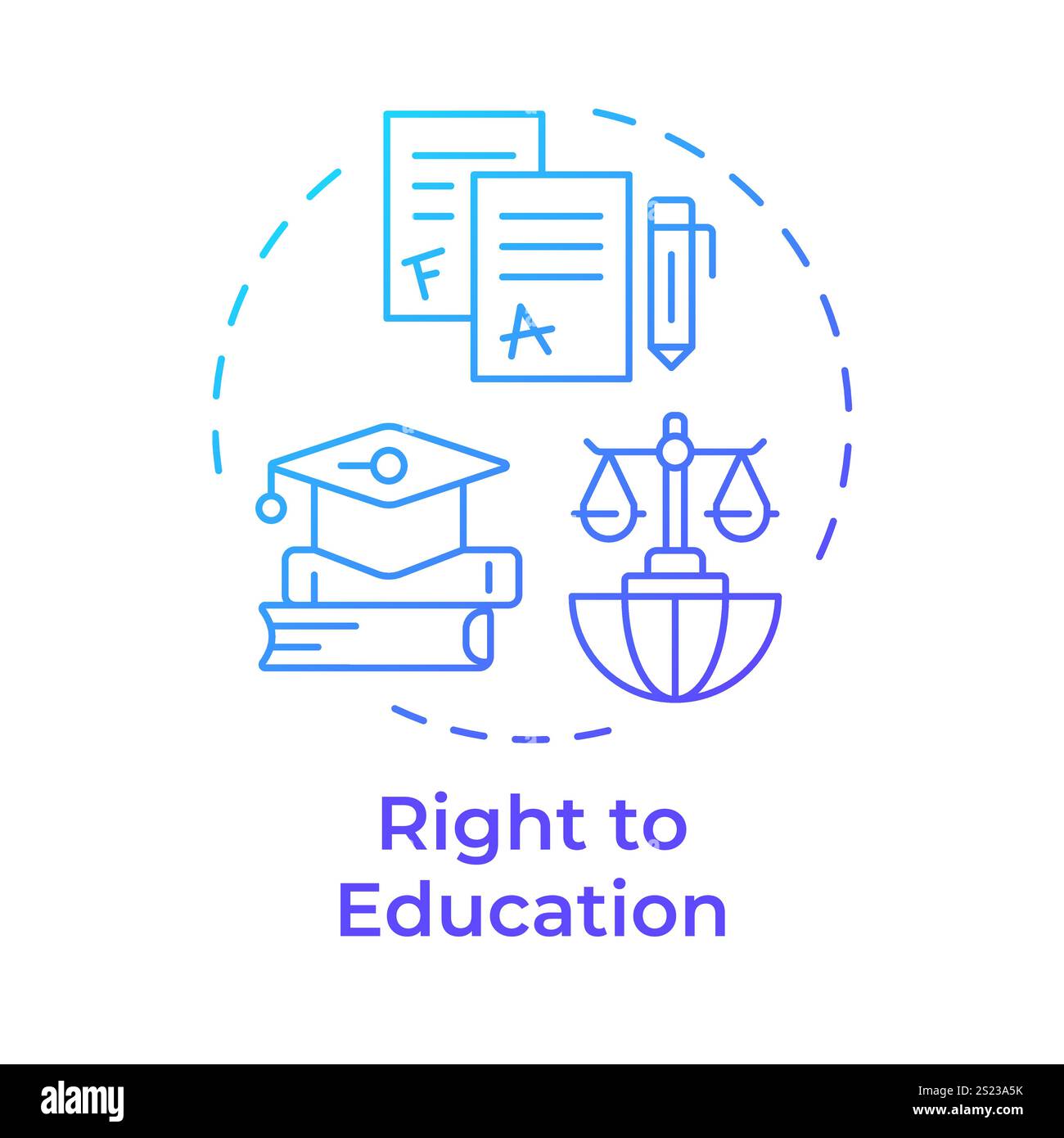 Education right blue gradient concept icon Stock Vector Image & Art - Alamy