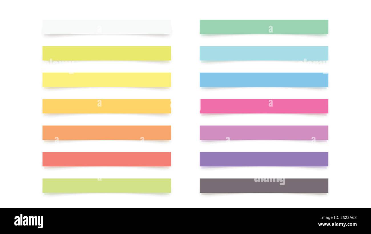 colorful page markers in set on white Stock Vector Image & Art - Alamy