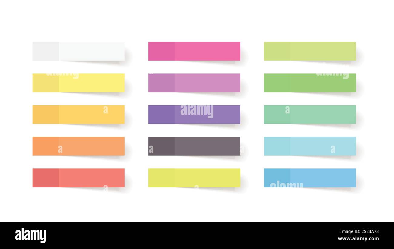 realistic bright page markers in set isolated Stock Vector Image & Art ...