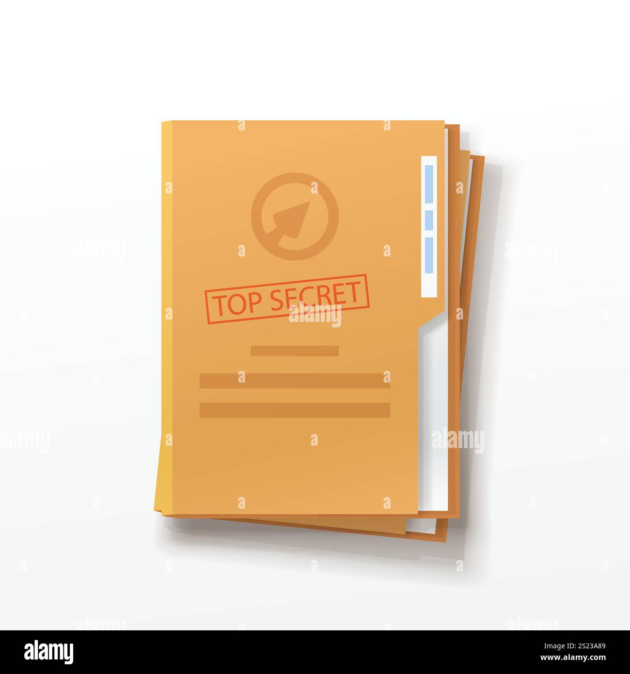 document folders in stack with secret stamp Stock Vector Image & Art ...