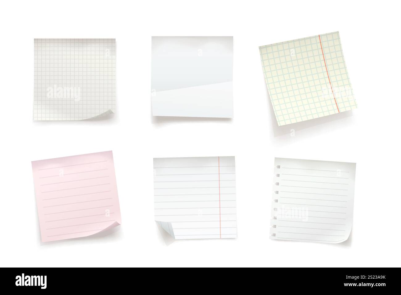 various memo notes in set realistic design Stock Vector Image & Art - Alamy