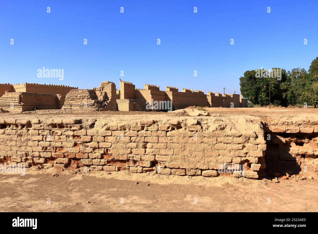 the Street of Procession in the ancient city of Babylon, iraq Stock ...