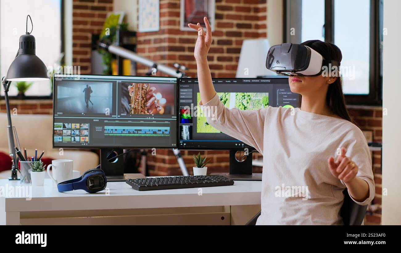 Modern cinematic desk setup hi-res stock photography and images - Alamy