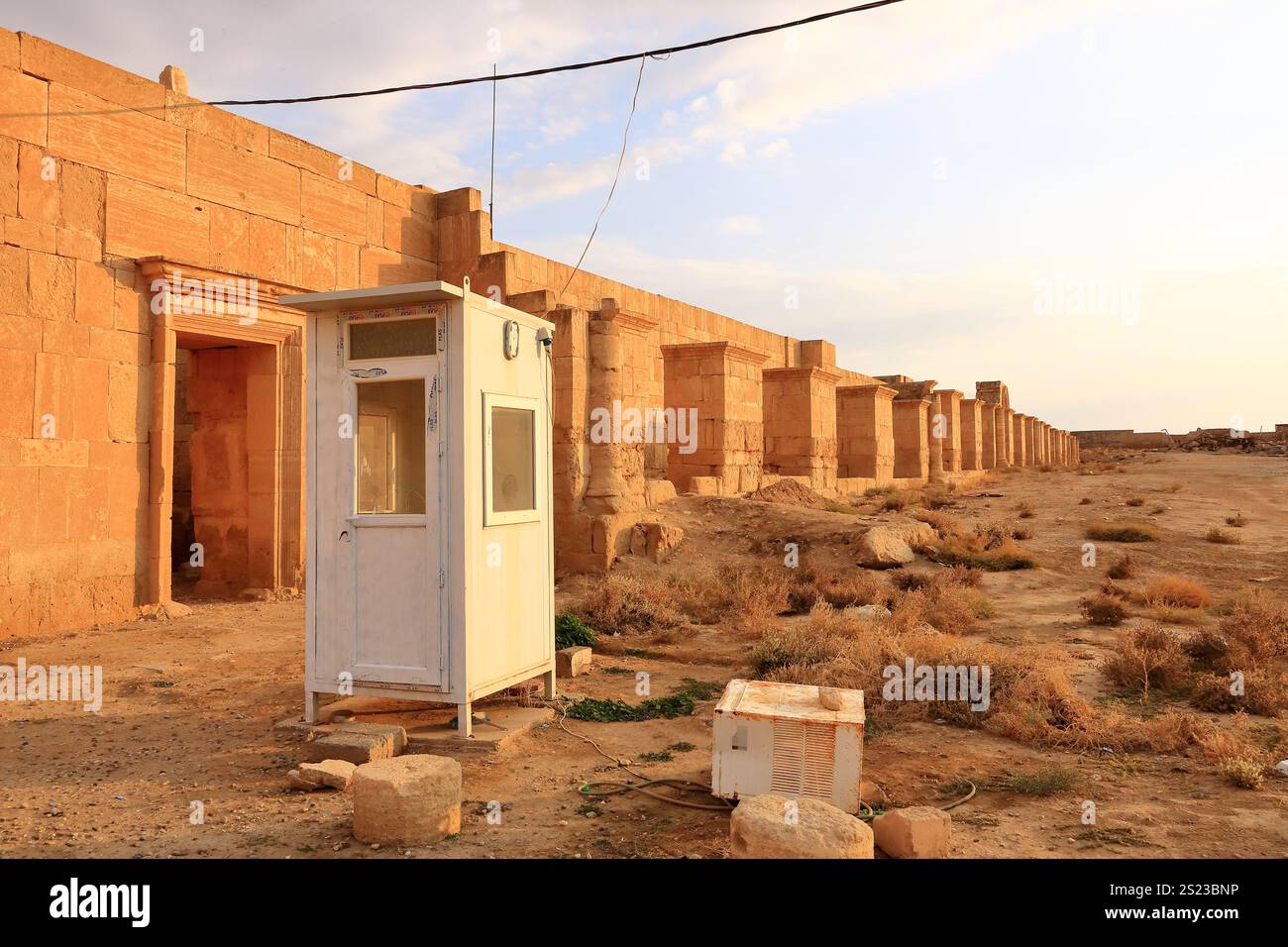Hatra in Iraq, entrance area of the ancient city in Upper Mesopotamia ...