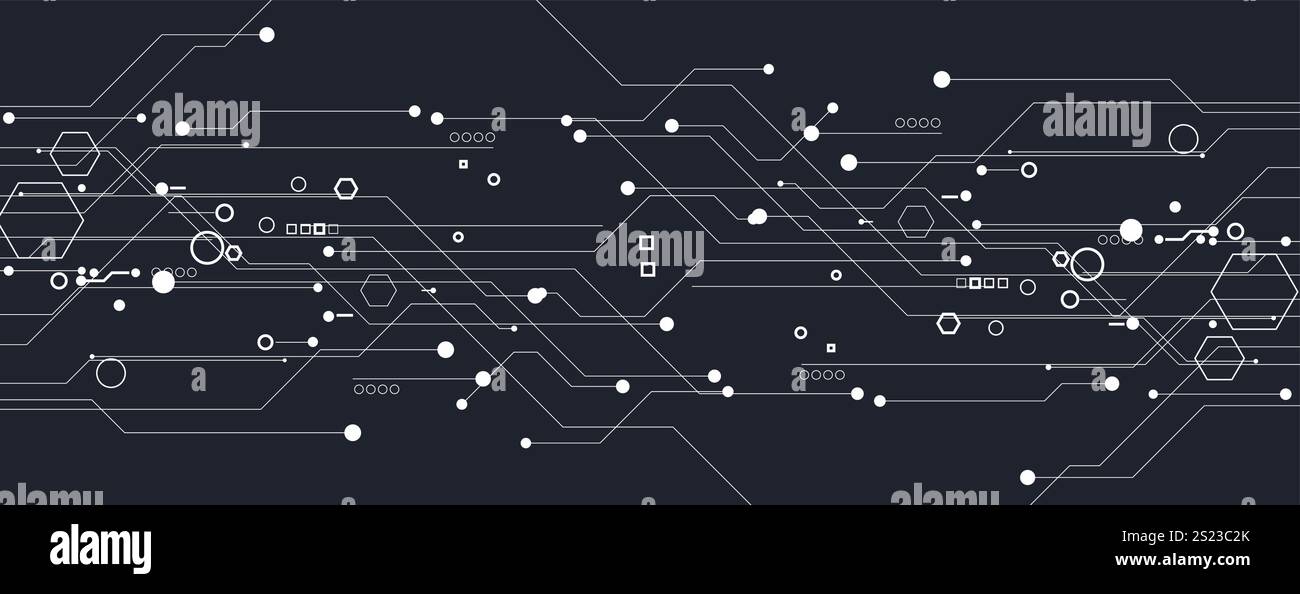 Abstract futuristic circuit computer internet technology board business ...