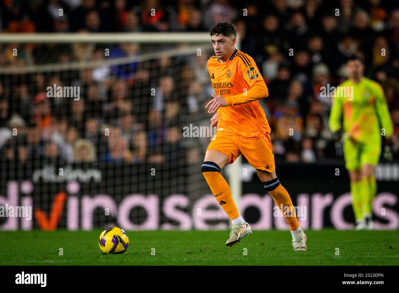 Real Madrid's Uruguayan player Fede Valverde during a La Liga match ...