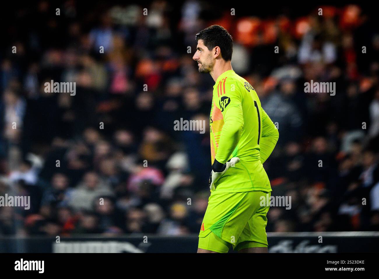 Real Madrid's Belgian goalkeeper Thibaut Nicolas Marc Courtois during a ...