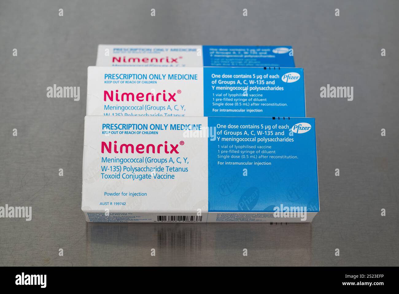 Queensland Australia - May 11th 2024: Nimenrix meningococcal vaccine ...