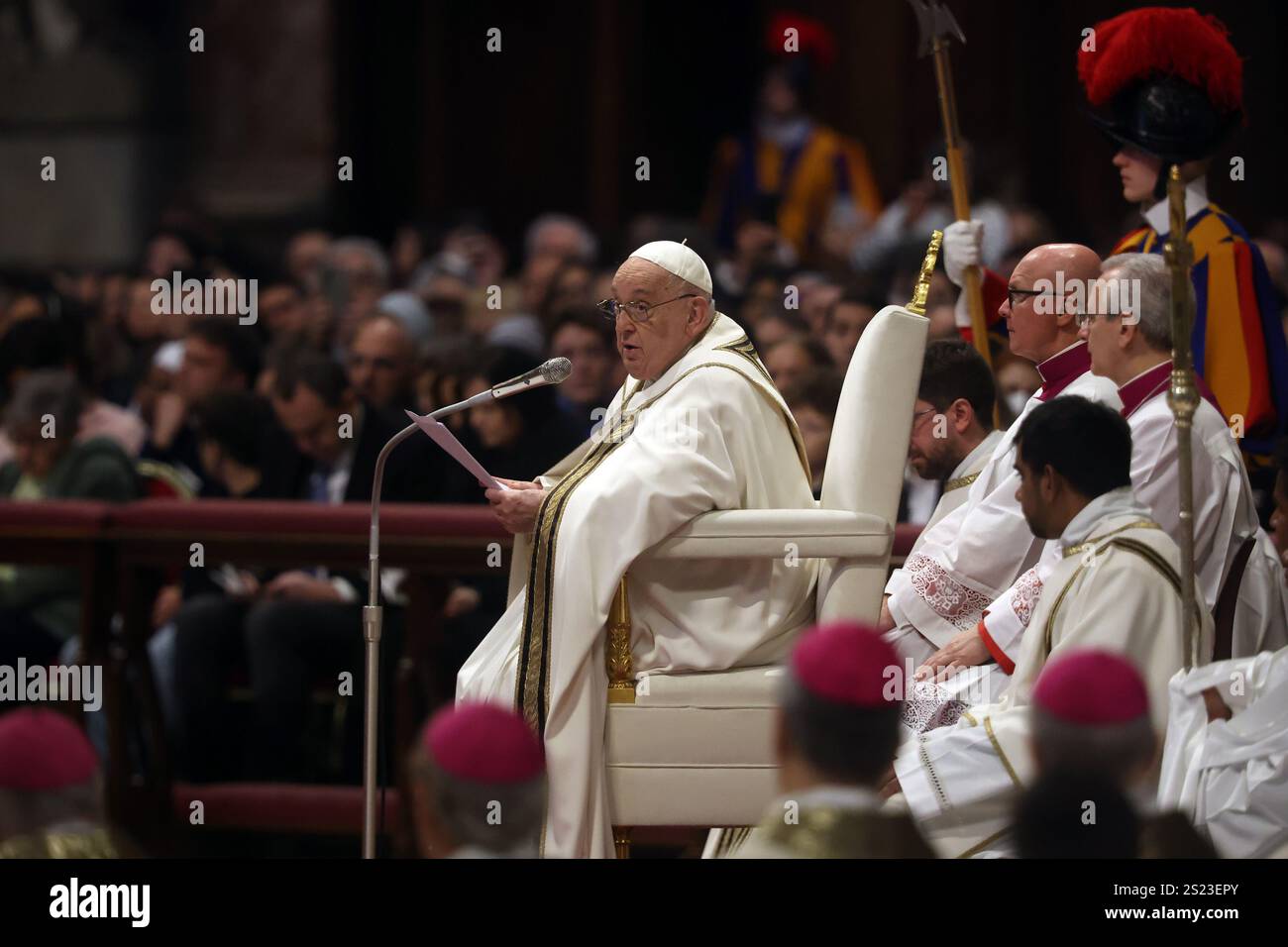 Rome, Italy. 06th Jan, 2025. Rome, Italy 06.01.2025 : Pope Francis ...