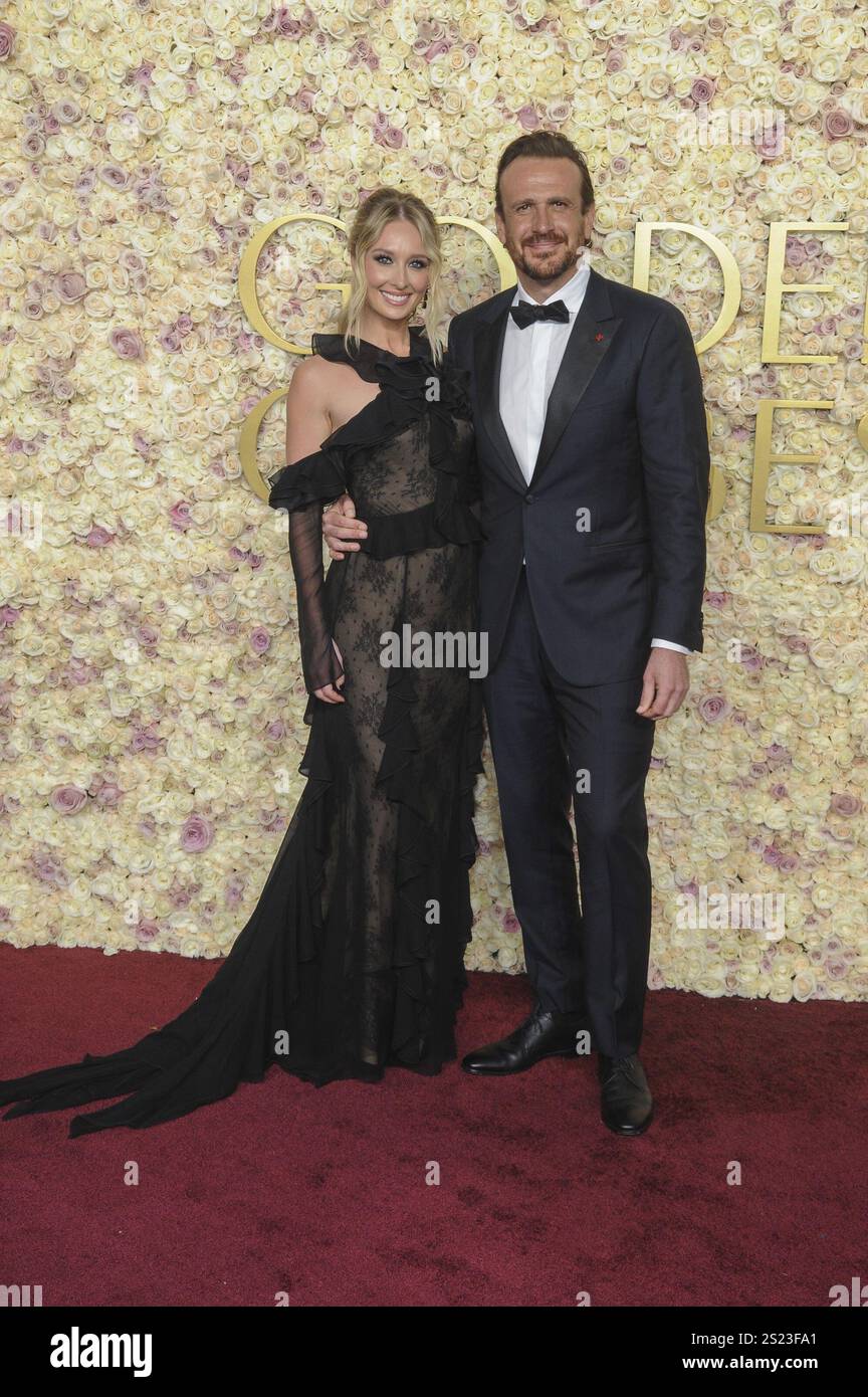 Ca. 05th Jan, 2025. Kayla Radomski, Jason Segel at arrivals for 82nd Golden Globe Awards - Part ...