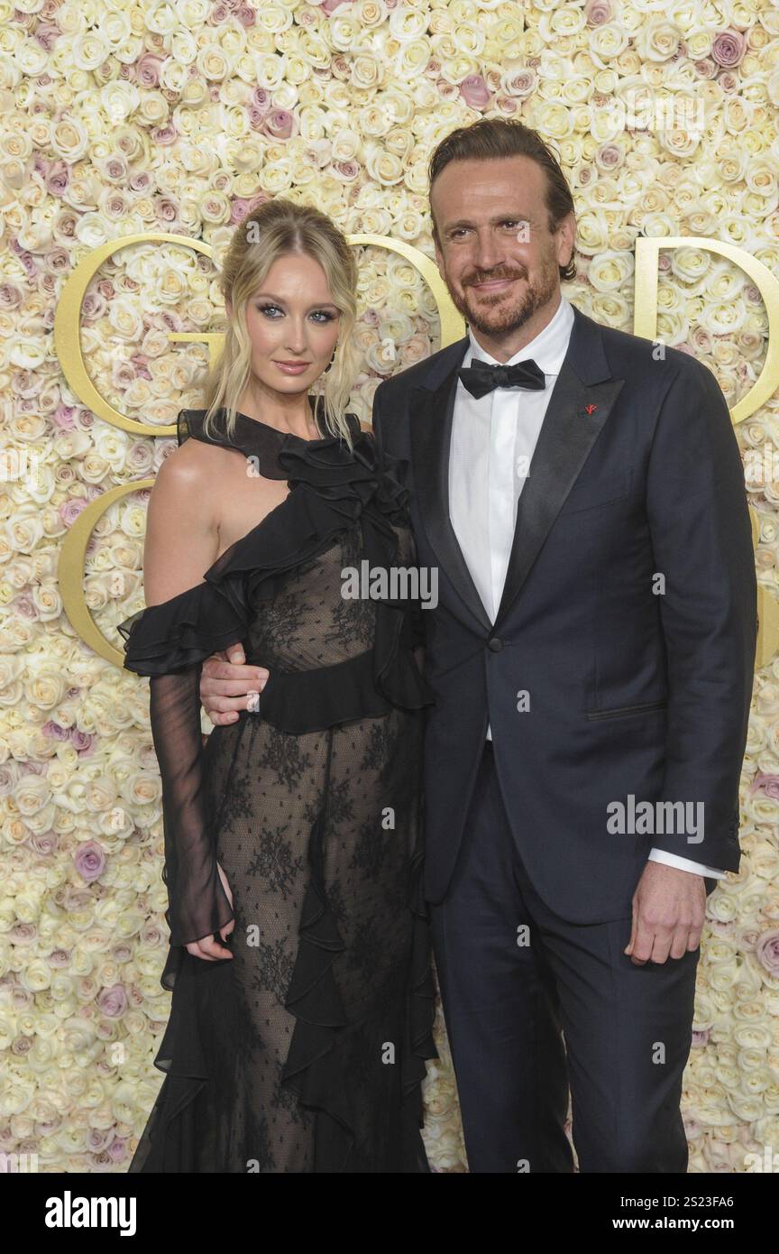 Ca. 05th Jan, 2025. Kayla Radomski, Jason Segel at arrivals for 82nd Golden Globe Awards - Part ...