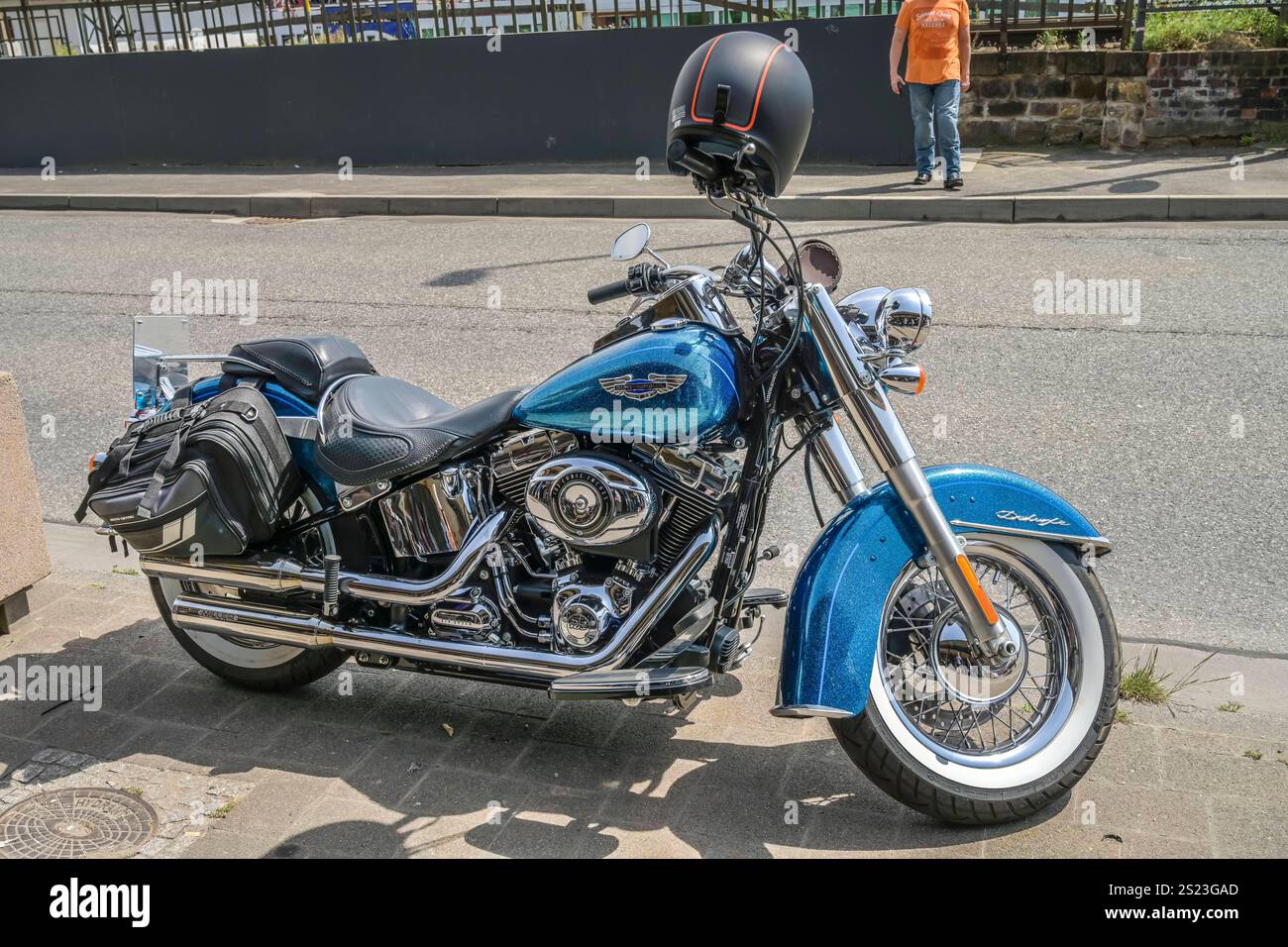 Motorrad Harley Davidson in Rüdesheim, Hessen, Deutschland ...