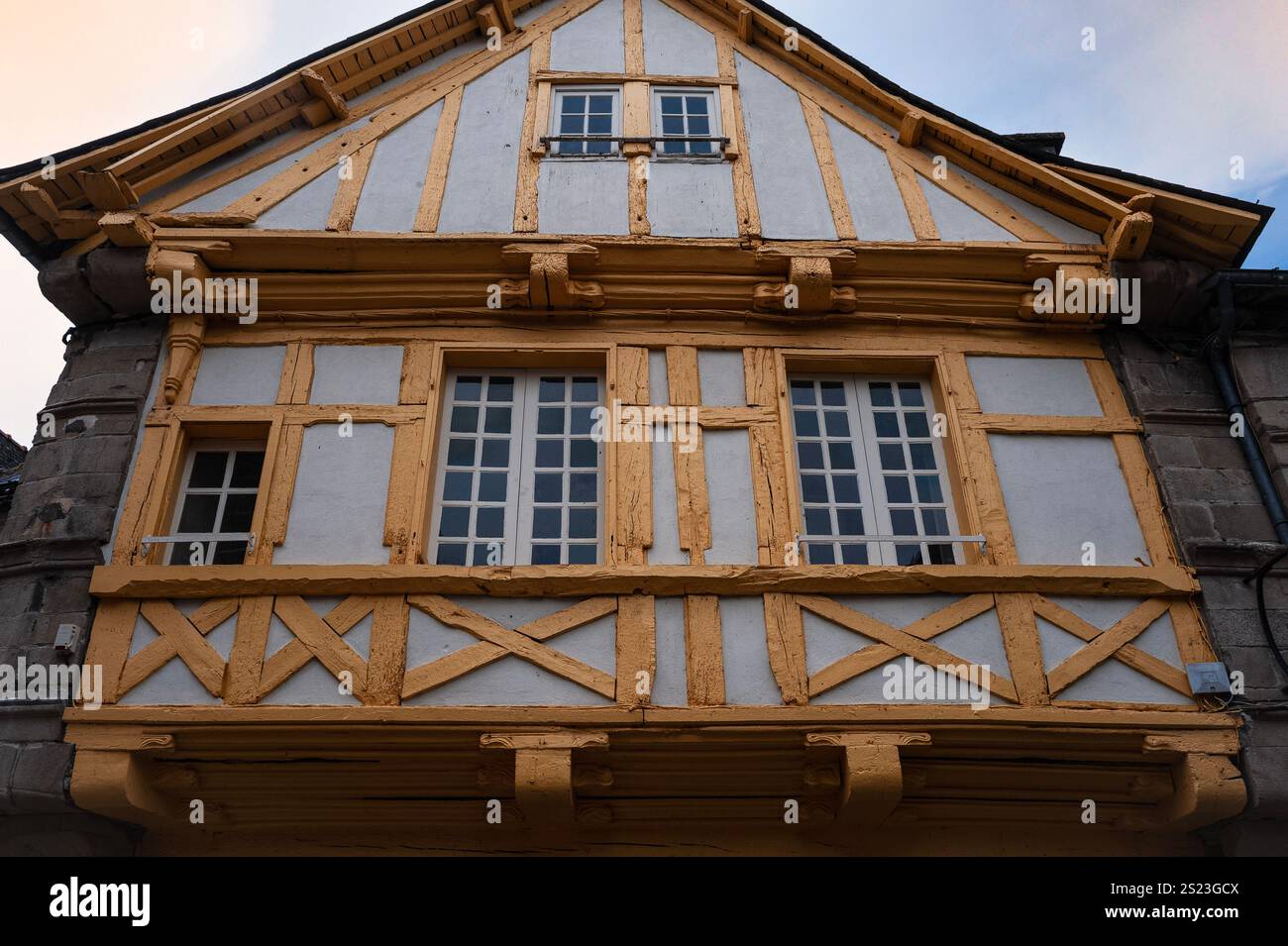 Medieval half-timbered house in the Old Town of Pontivy, Morbihan ...
