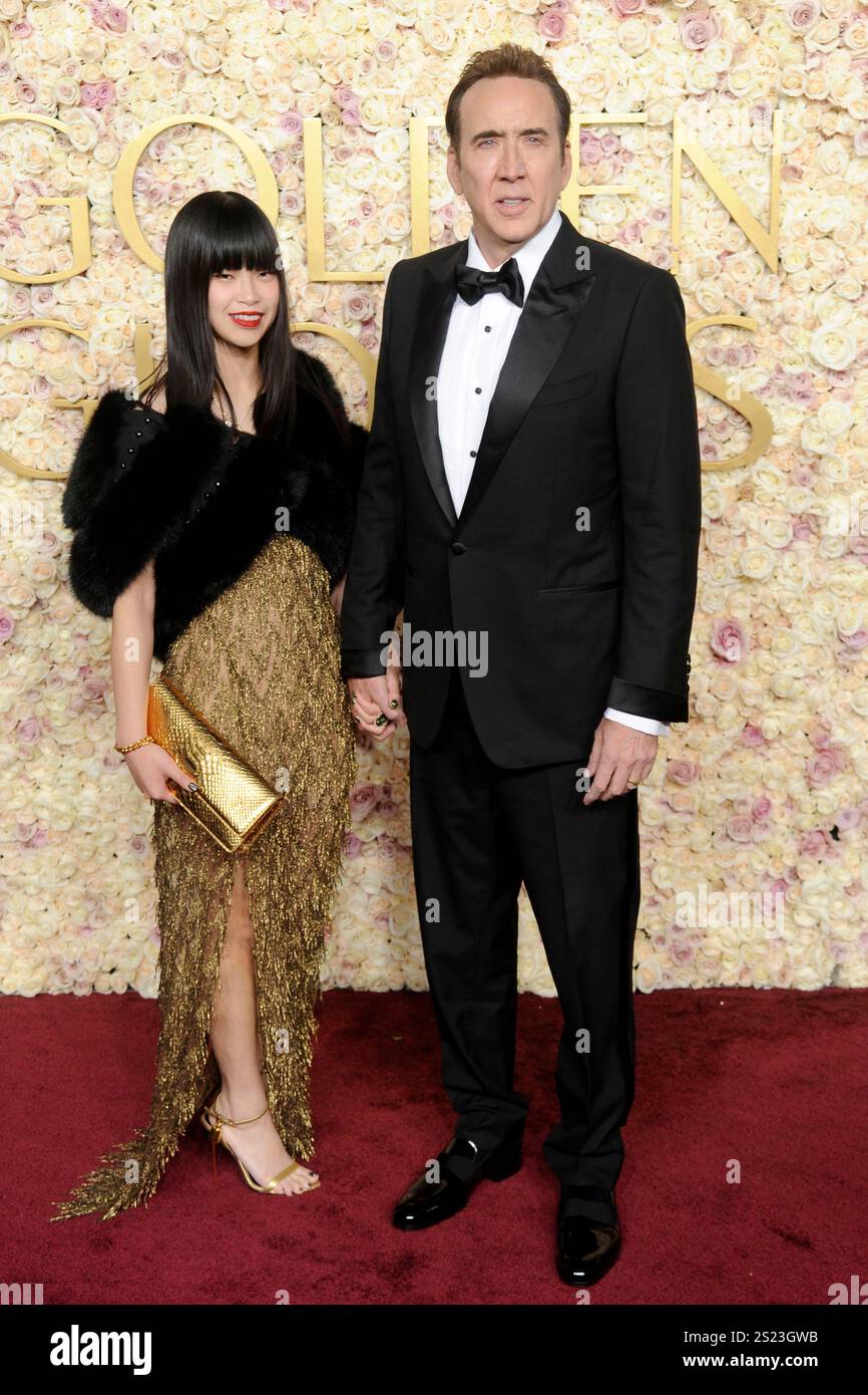 Nicolas Cage mit Ehefrau Riko Shibata bei der Verleihung der 82. Golden ...