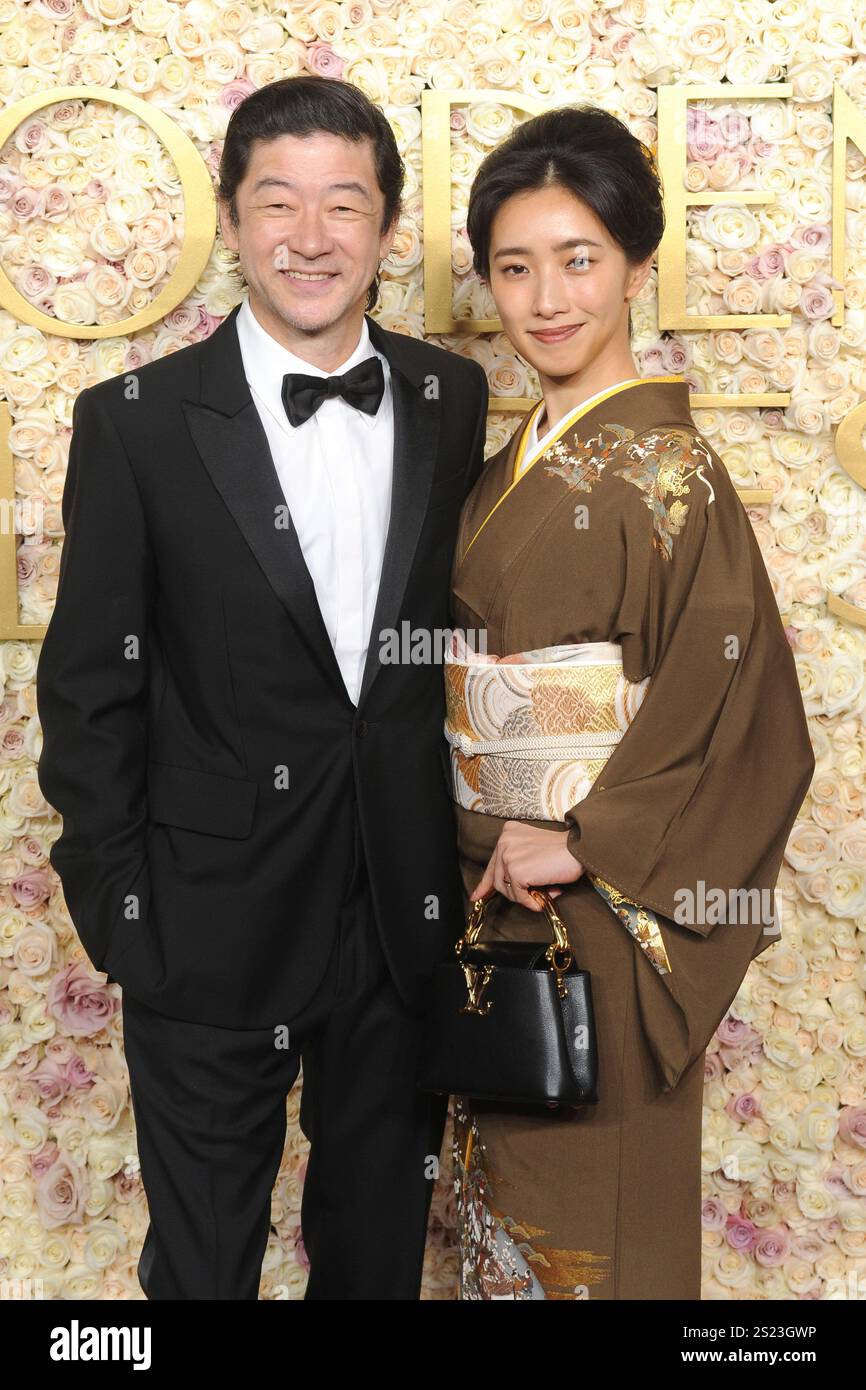 Tadanobu Asano und Kurumi Nakata bei der Verleihung der 82. Golden Globe Awards 2025 im Beverly ...
