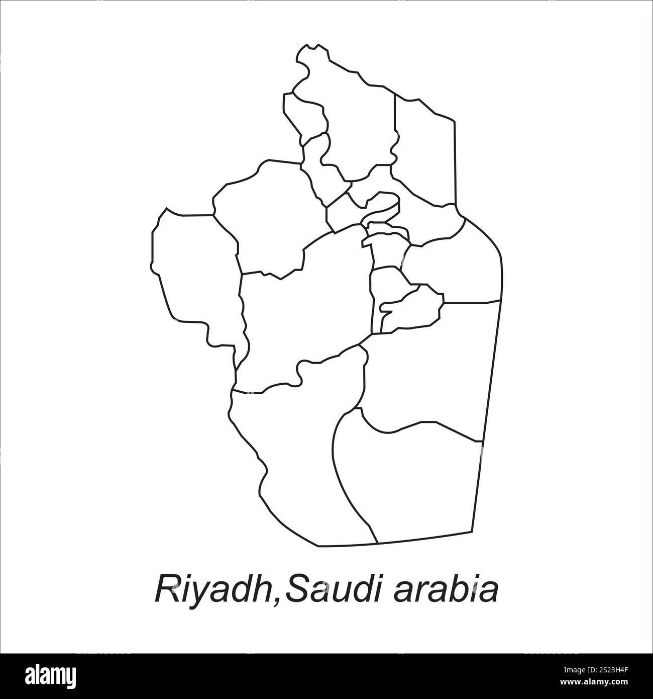 Map of Riyadh saudi arabia vector illustration design Stock Vector ...