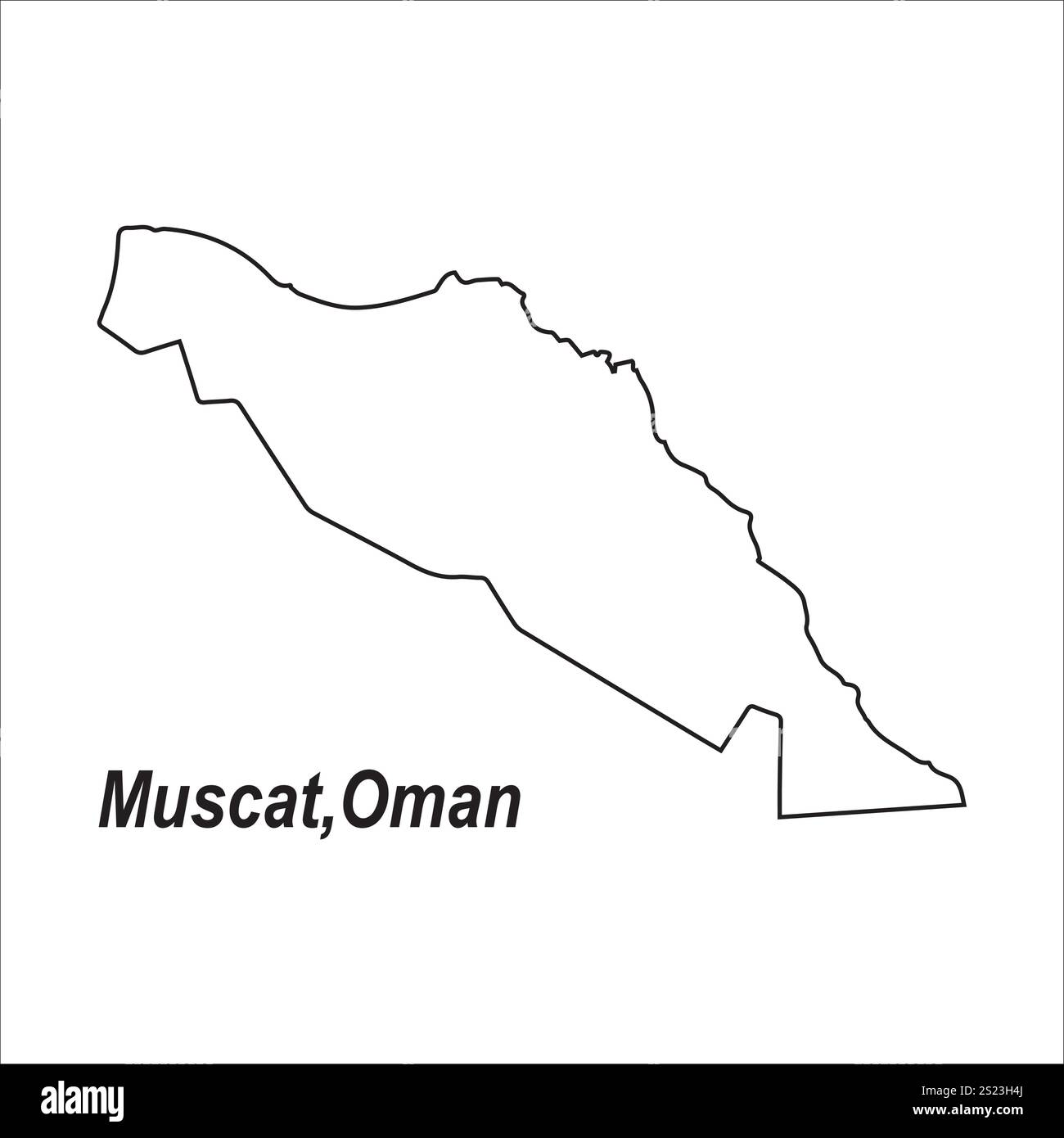 map of muscat, oman vector illustration symbol design Stock Vector ...