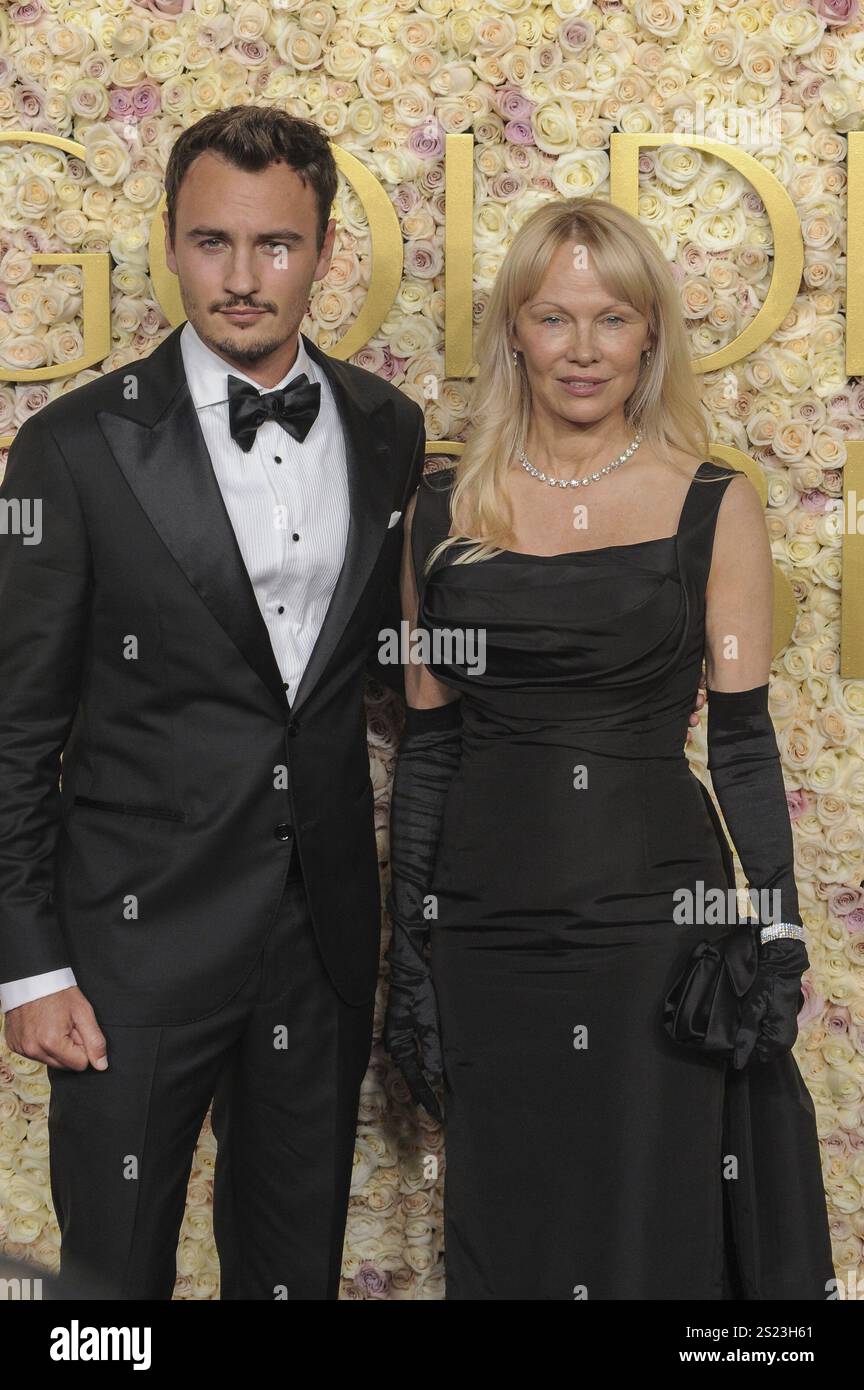 Brandon Thomas Lee, Pamela Anderson at arrivals for 82nd Golden Globe Awards - Part 7, Beverly ...