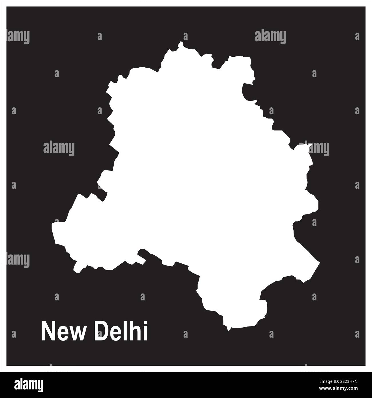 Map of New Delhi vector illustration symbol design Stock Vector Image ...