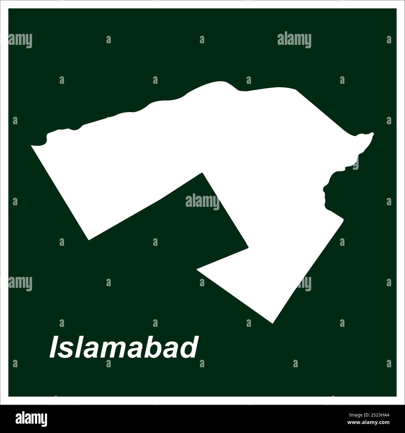 Map of Islamabad, Pakistan vector illustration symbol design Stock ...