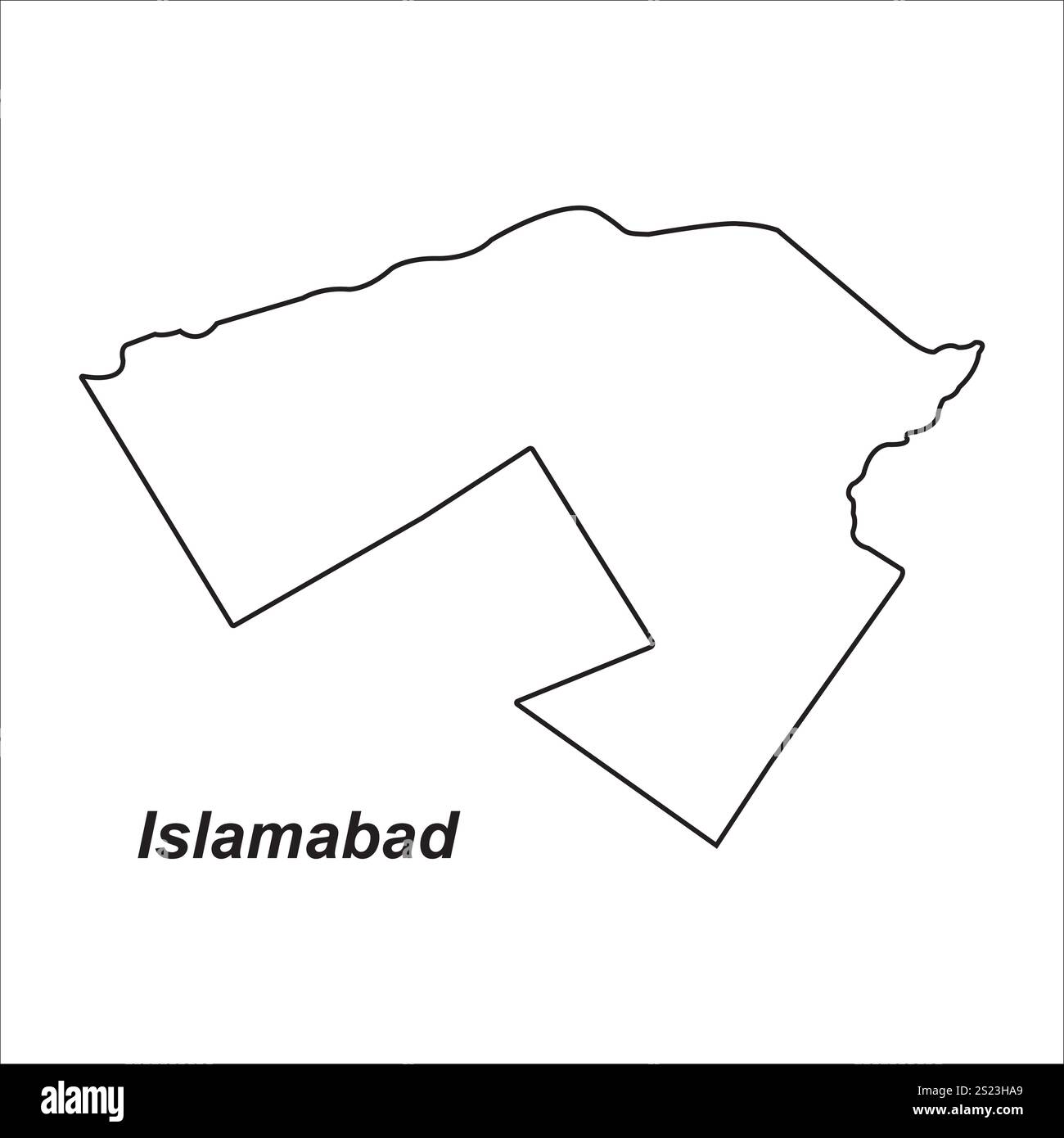 Map of Islamabad, Pakistan vector illustration symbol design Stock ...