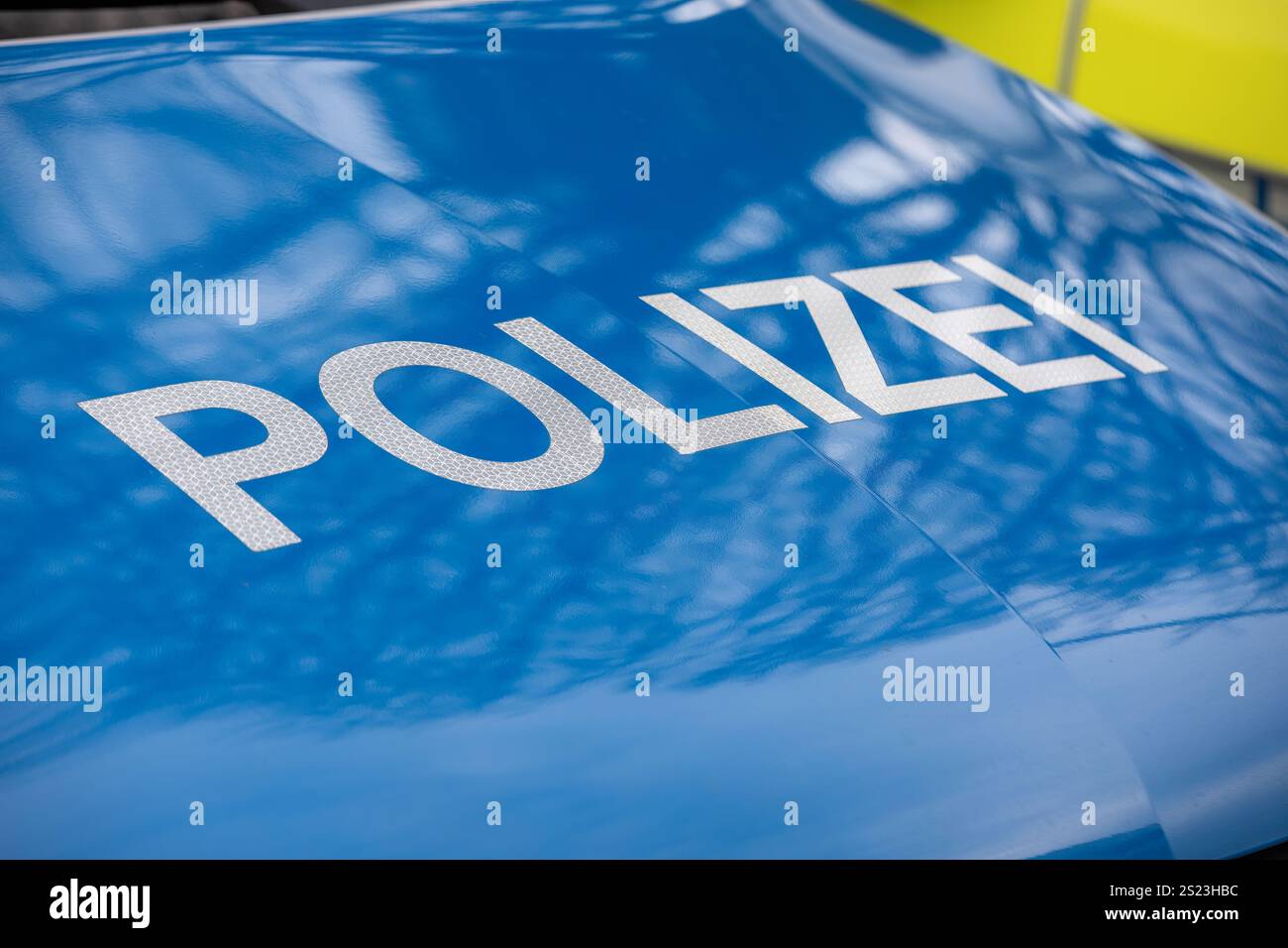 German Police Car Hood with POLIZEI Text (Translates to POLICE)– Law ...