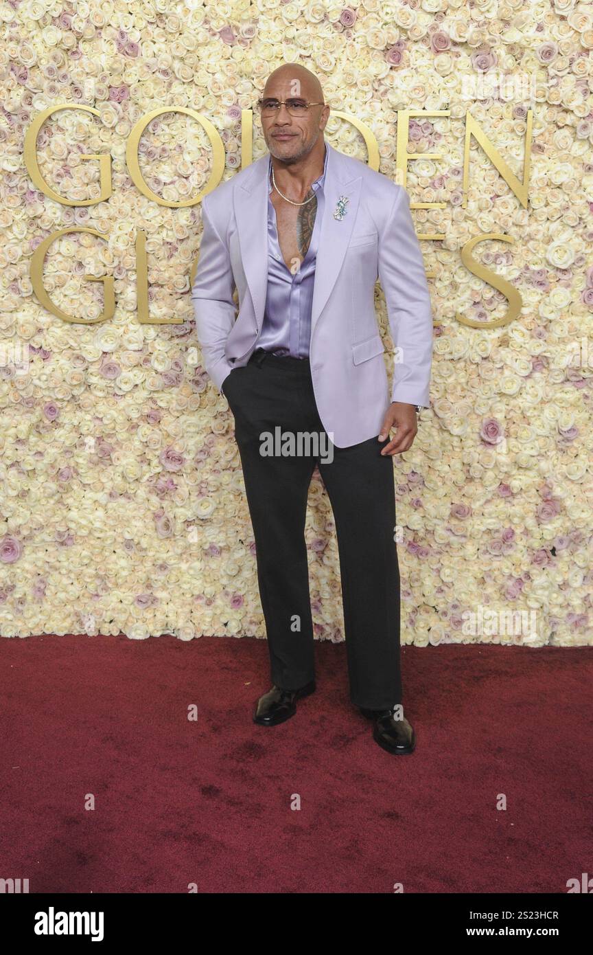 Ca. 05th Jan, 2025. Dwayne Johnson at arrivals for 82nd Golden Globe ...