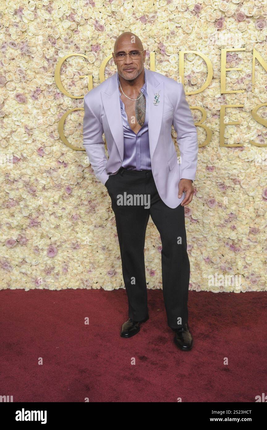 Ca. 05th Jan, 2025. Dwayne Johnson at arrivals for 82nd Golden Globe ...