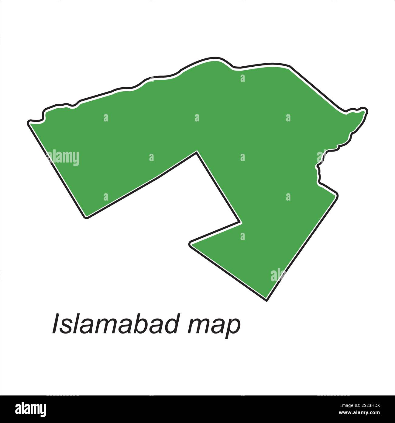 Map of Islamabad, Pakistan vector illustration symbol design Stock ...