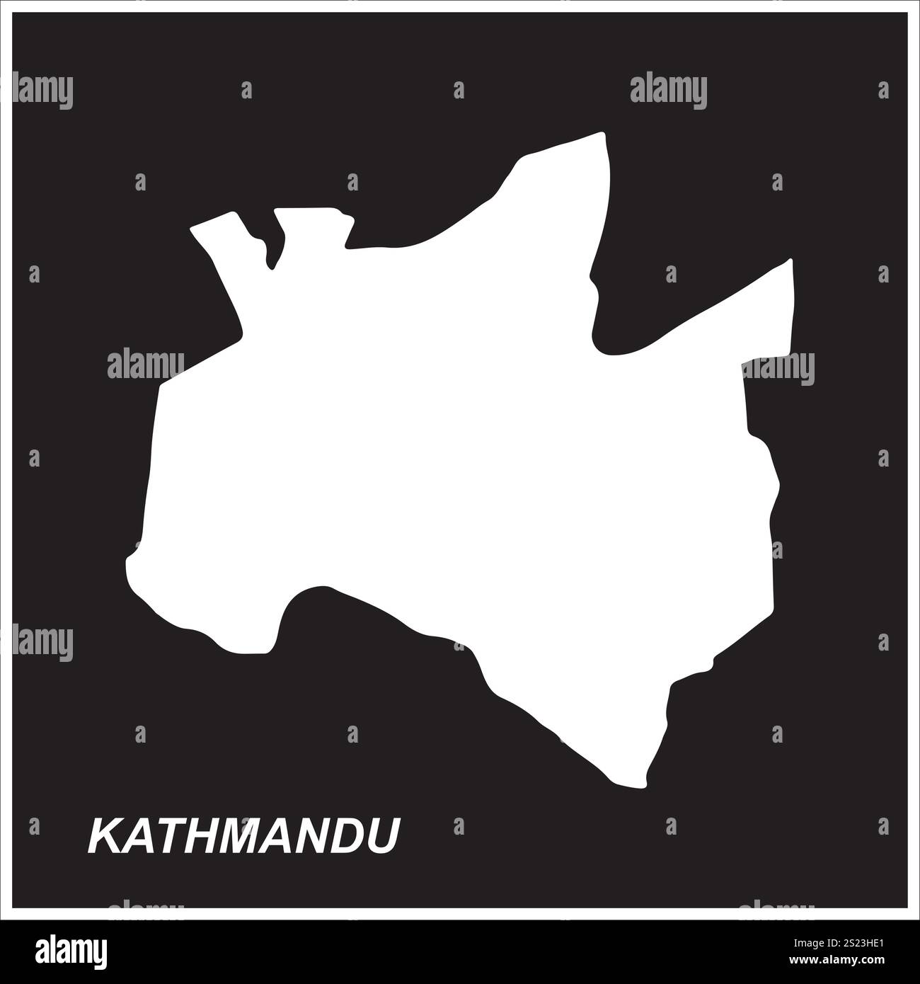 Map of Kathmandu, Nepal vector illustration symbol design Stock Vector ...