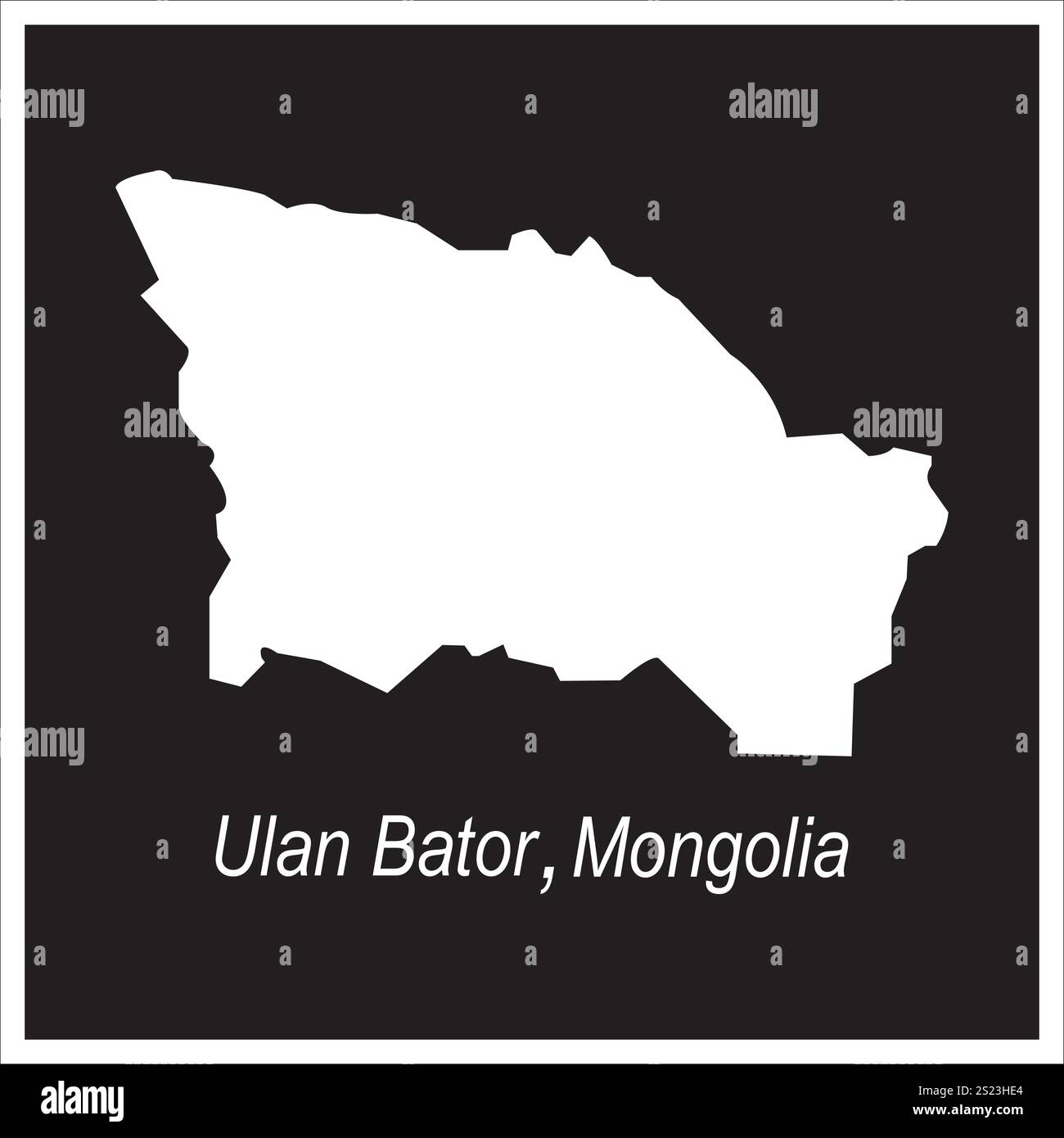 Map of Ulaanbaatar, Mongolia vector illustration symbol design Stock ...