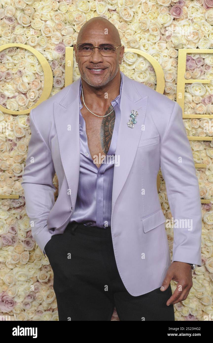 Ca. 05th Jan, 2025. Dwayne Johnson at arrivals for 82nd Golden Globe ...