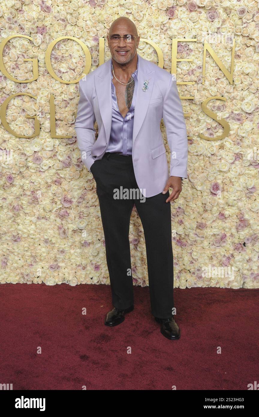 Ca. 05th Jan, 2025. Dwayne Johnson at arrivals for 82nd Golden Globe ...