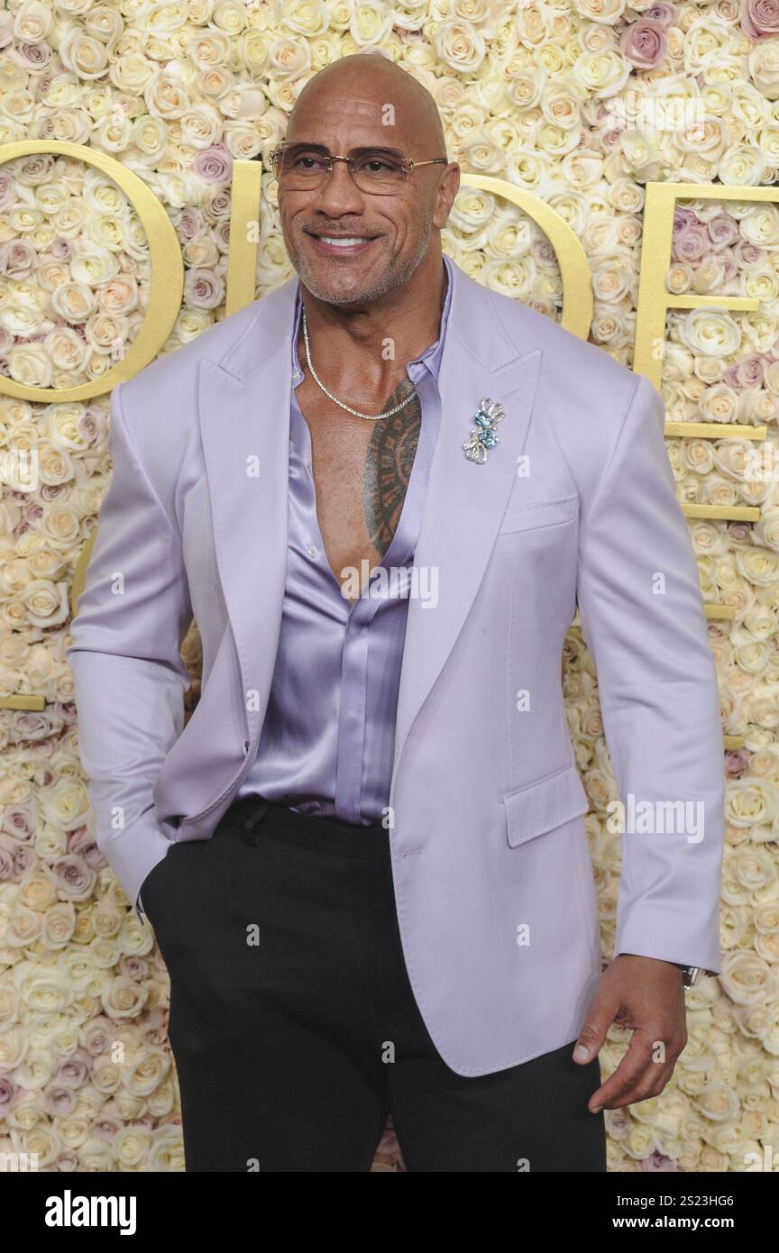 Ca. 05th Jan, 2025. Dwayne Johnson at arrivals for 82nd Golden Globe ...