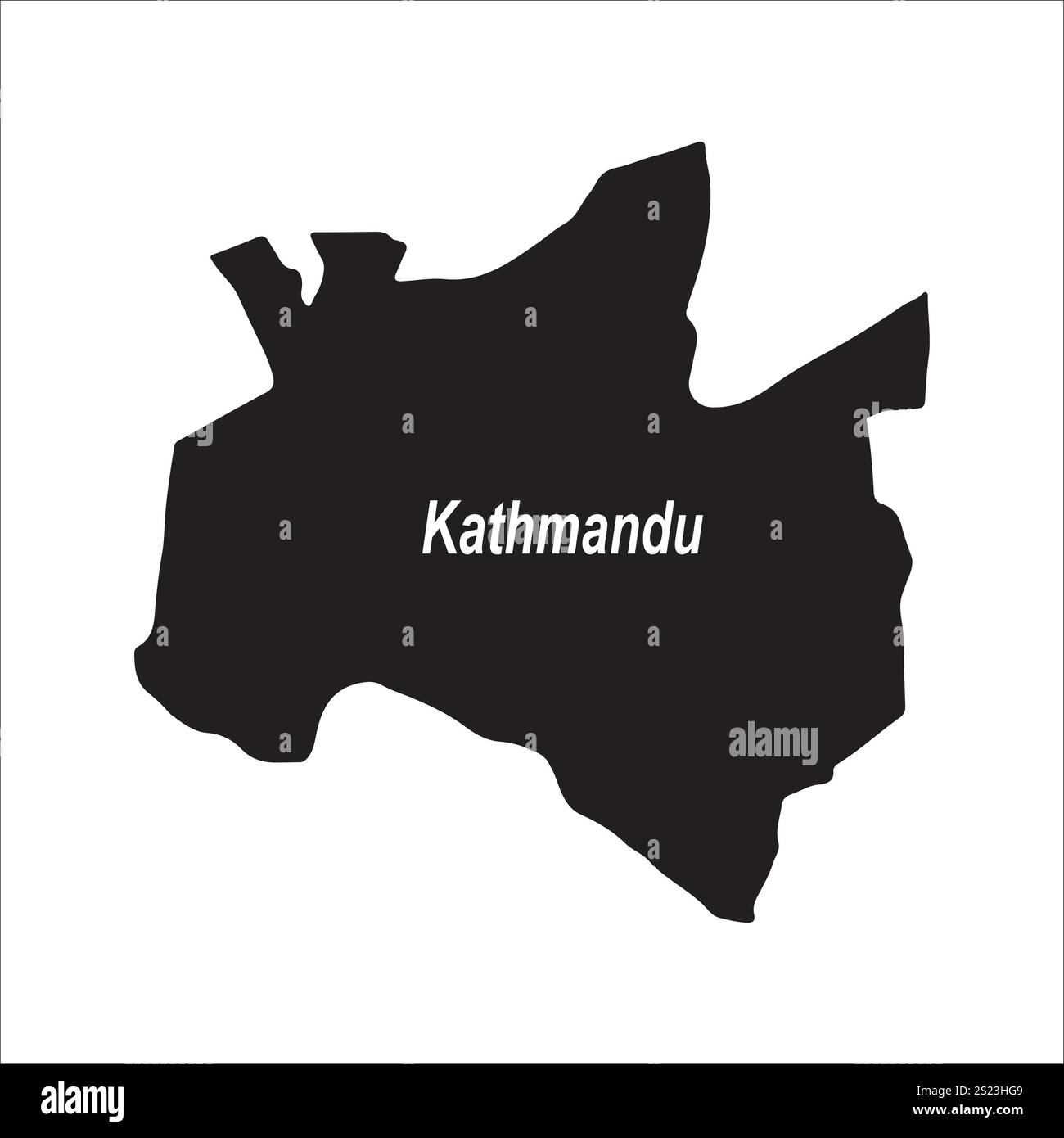 Map of Kathmandu, Nepal vector illustration symbol design Stock Vector ...