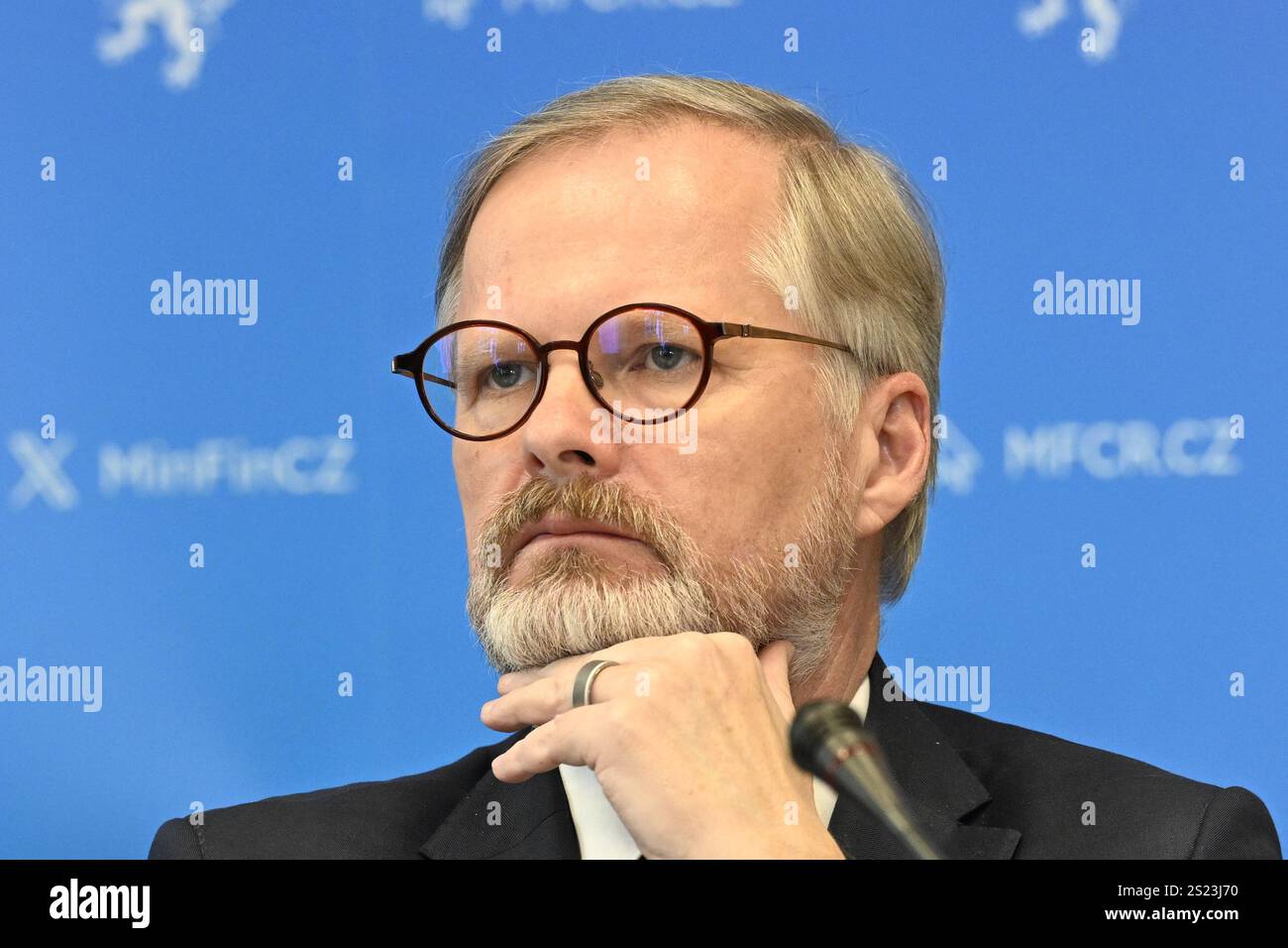 Prague, Czech Republic. 06th Jan, 2025. Czech Prime Minister Petr Fiala ...