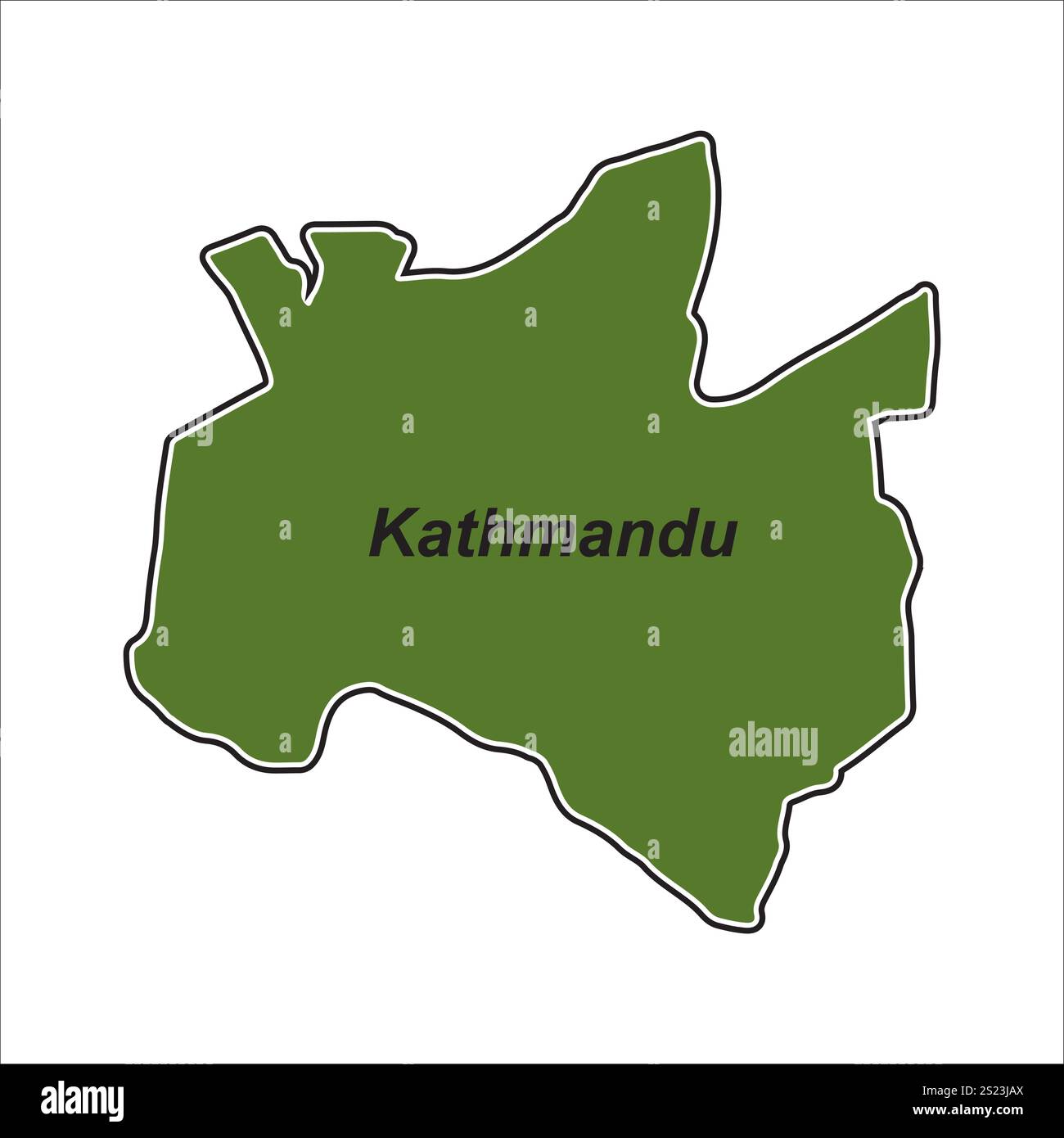 Map of Kathmandu, Nepal vector illustration symbol design Stock Vector ...
