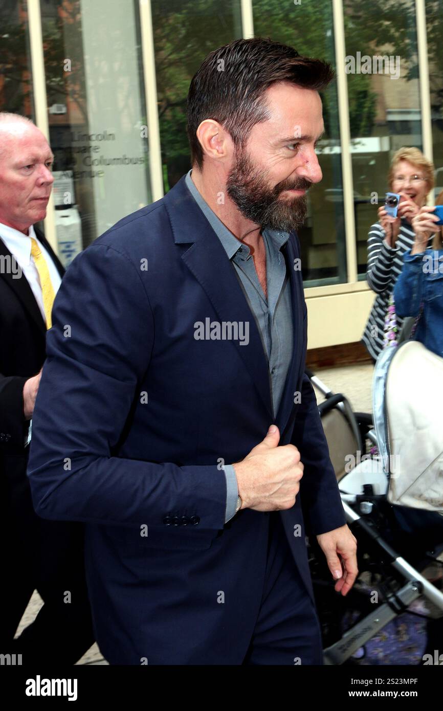 Hugh Jackman after an appearance on the Kelly and Michael Show in New ...