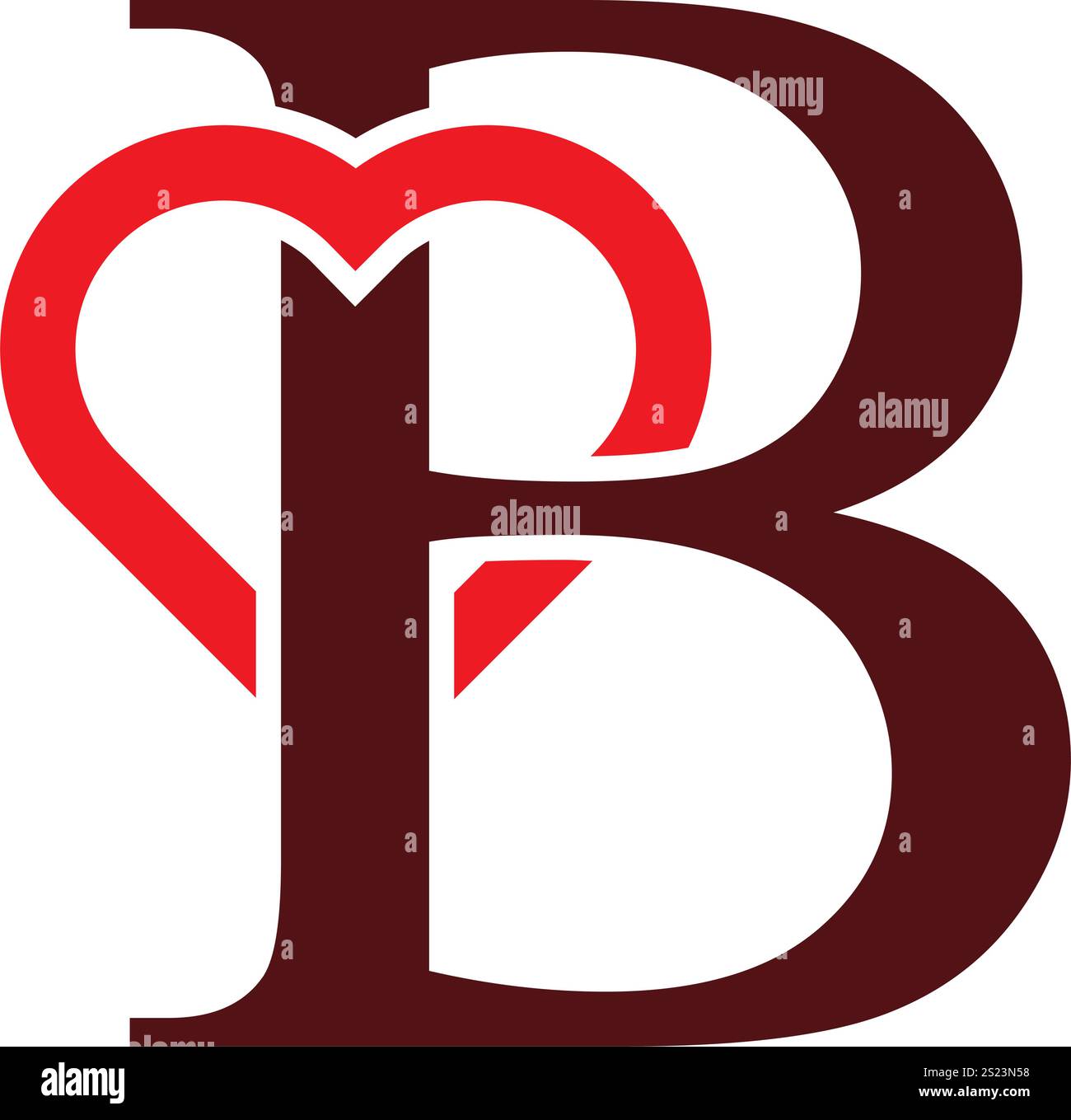 Love Inspired Letter B Logo Stock Vector Image & Art - Alamy